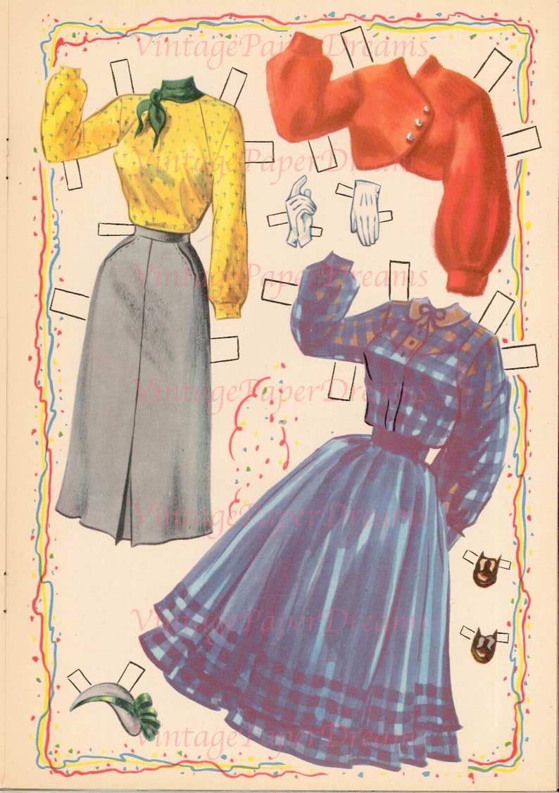 Vintage Paper Doll Printable PDF • nora Drake Paper Doll • 50s 1950s ...