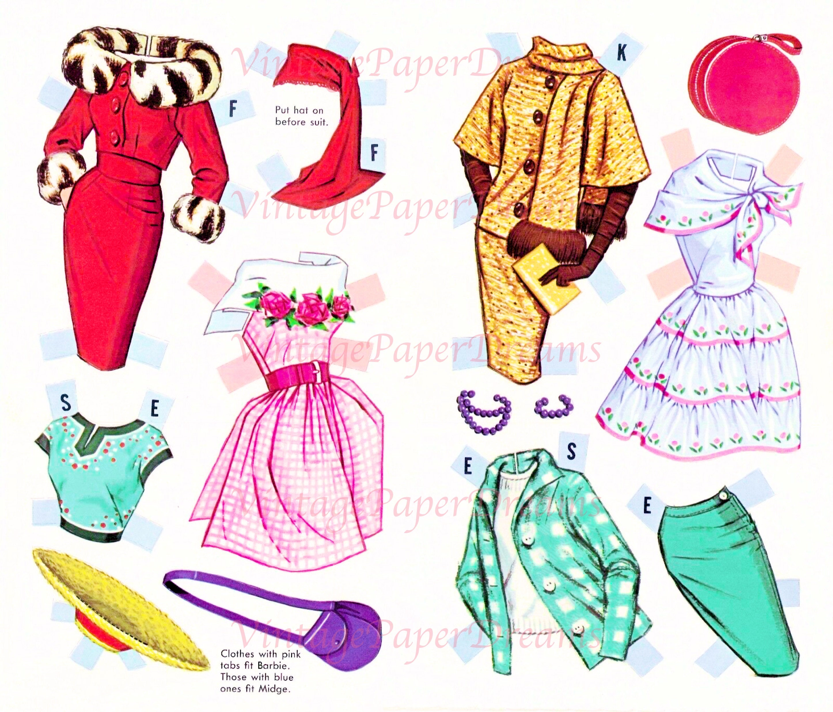 Barbie Paper Doll Printable PDF barbie Midge Paper Dolls - Etsy Canada