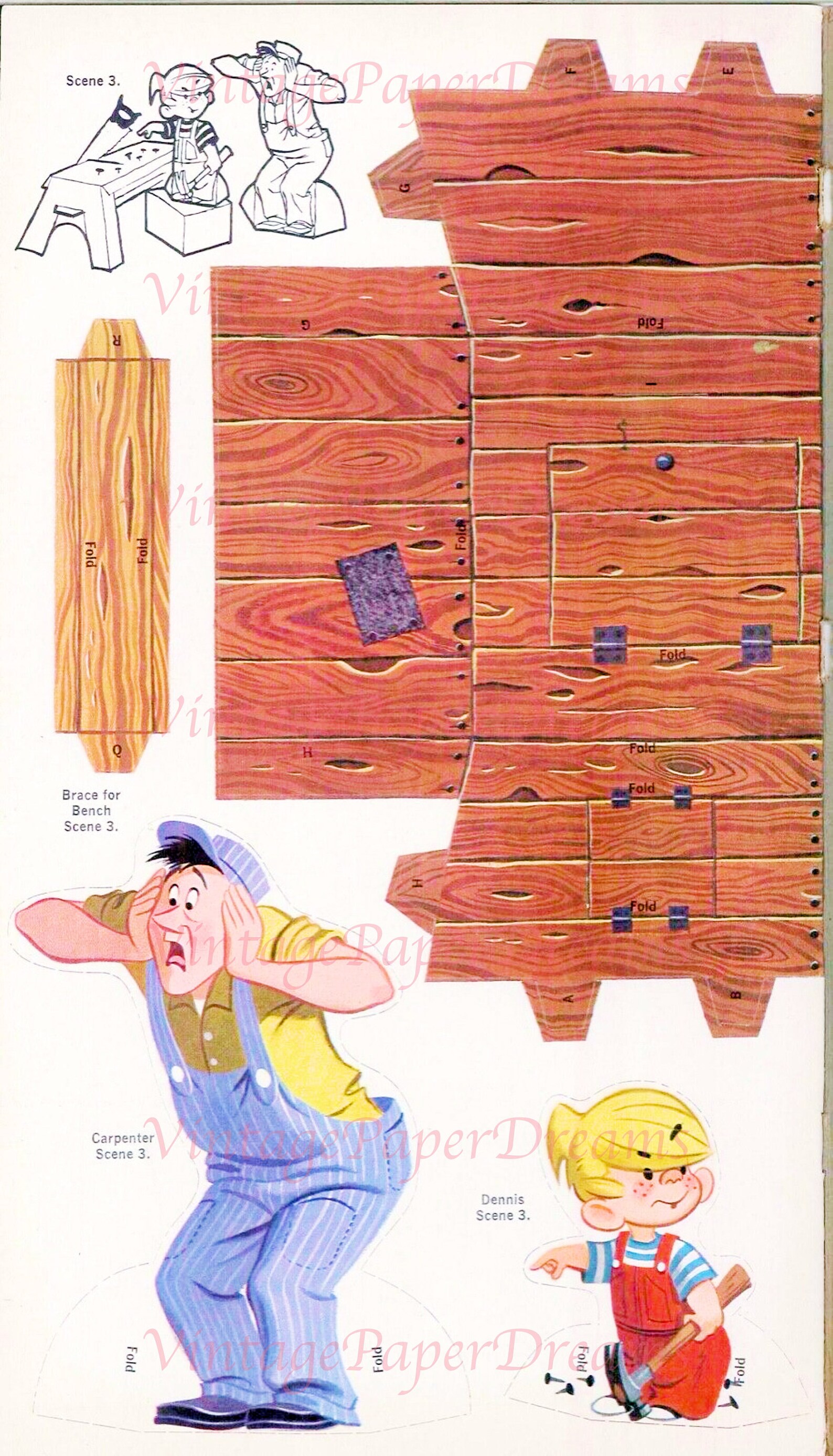 Vintage Paper Doll Printable PDF • dennis the Menace Paper Doll Book ...