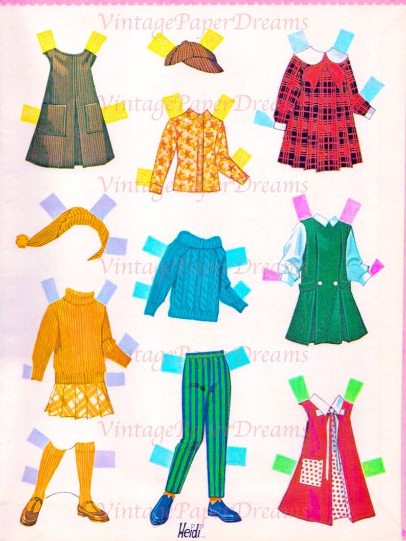 Vintage Paper Doll Printable PDF JPEG Magicfairy Tale Paper - Etsy