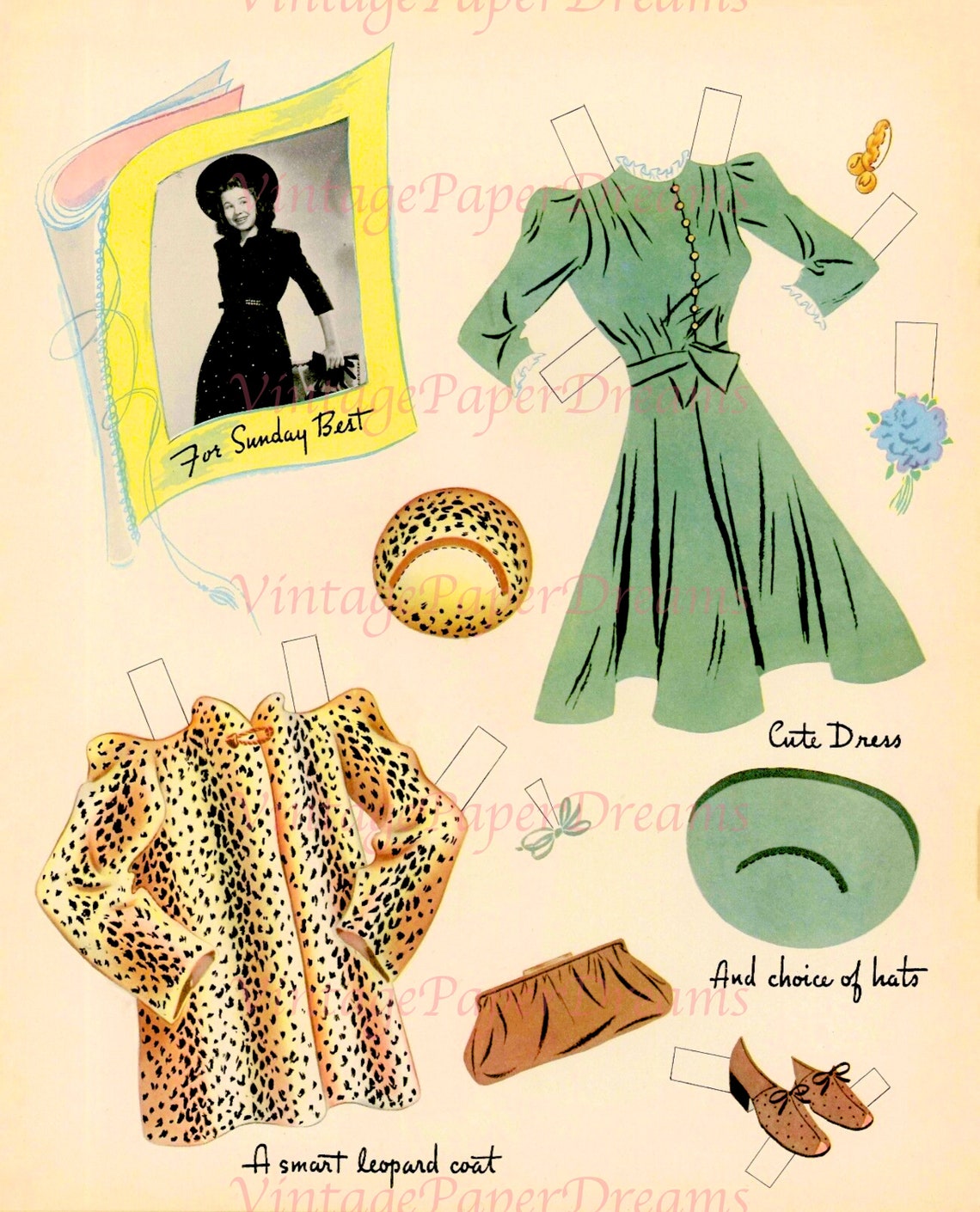 Vintage Paper Doll Printable PDF • Jane Withers Paper Doll • 40s 1940s ...