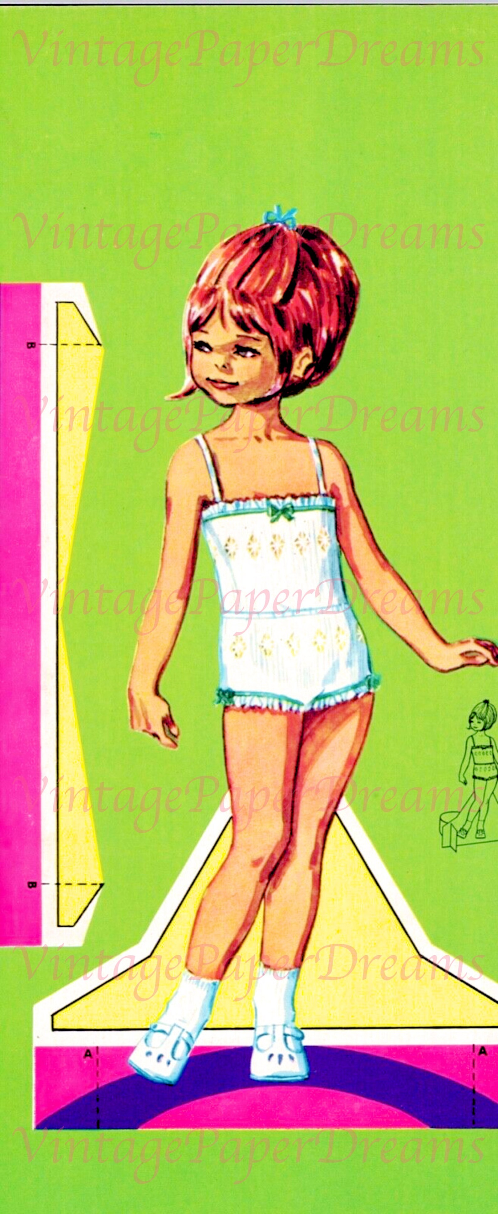 Vintage Paper Doll Printable PDF • Judy Paper Doll • 60s 1960s Paper ...