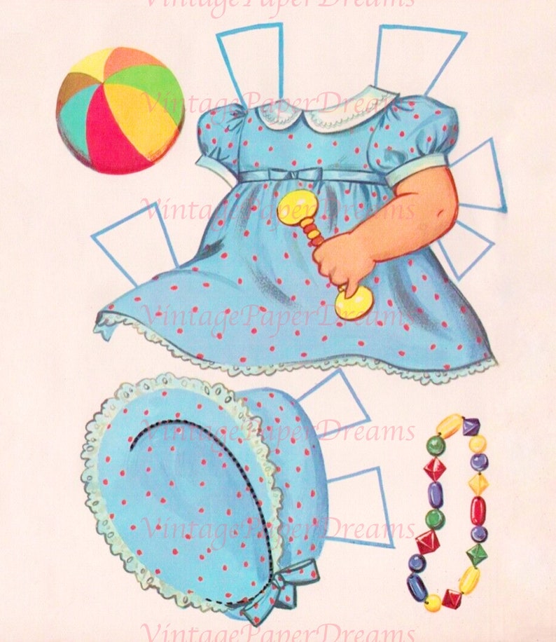 Vintage Paper Doll Printable PDF Baby Bonnie Paper Doll 60s 1960s ...