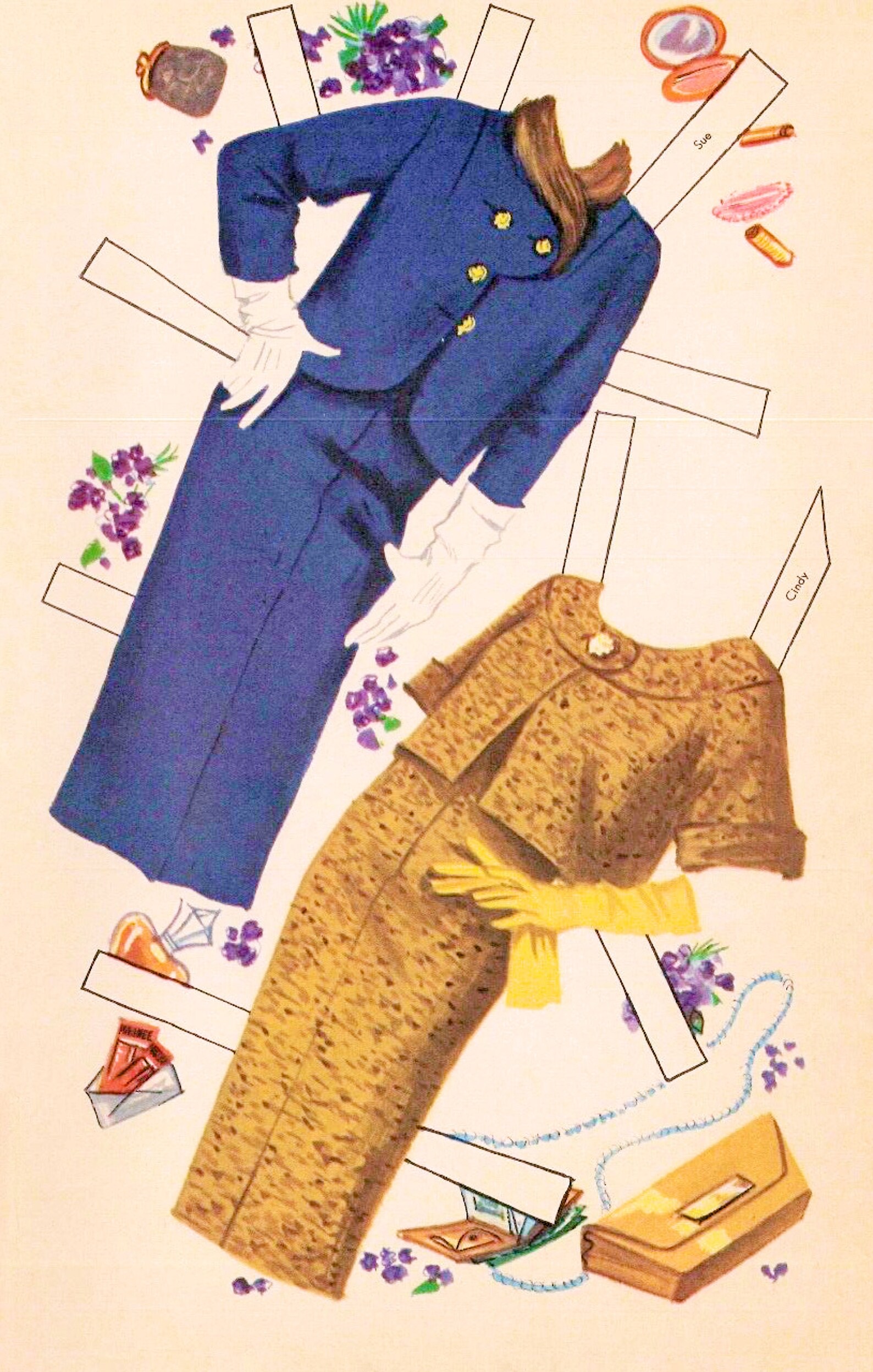 Vintage Paper Doll Printable PDF Teen Paper Doll 60s 1960s - Etsy