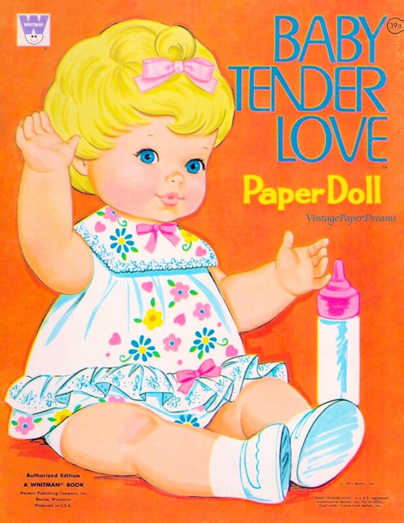 Vintage Paper Doll Printable PDF blonde Baby Paper Doll - Etsy