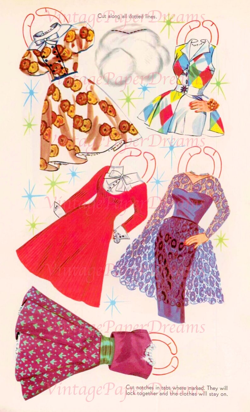 Vintage Paper Doll Printable PDF • donna Reed Paper Doll • 60s 1960s ...