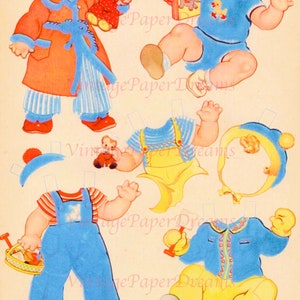 Vintage Paper Doll Printable PDF • baby Dolls Paper Dolls • 40s 1940s ...