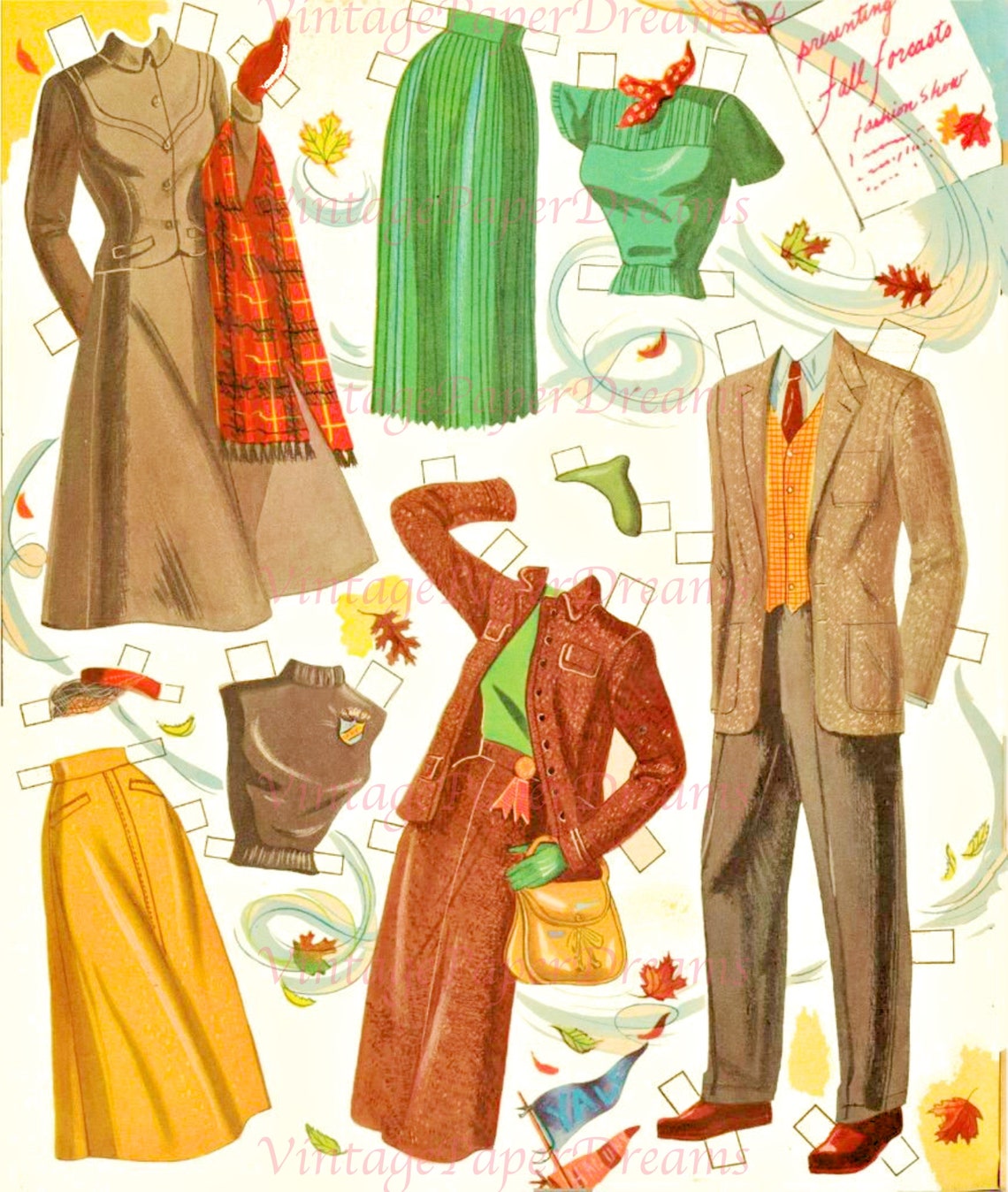 Vintage Paper Doll Printable PDF fashion Model Paper Dolls - Etsy