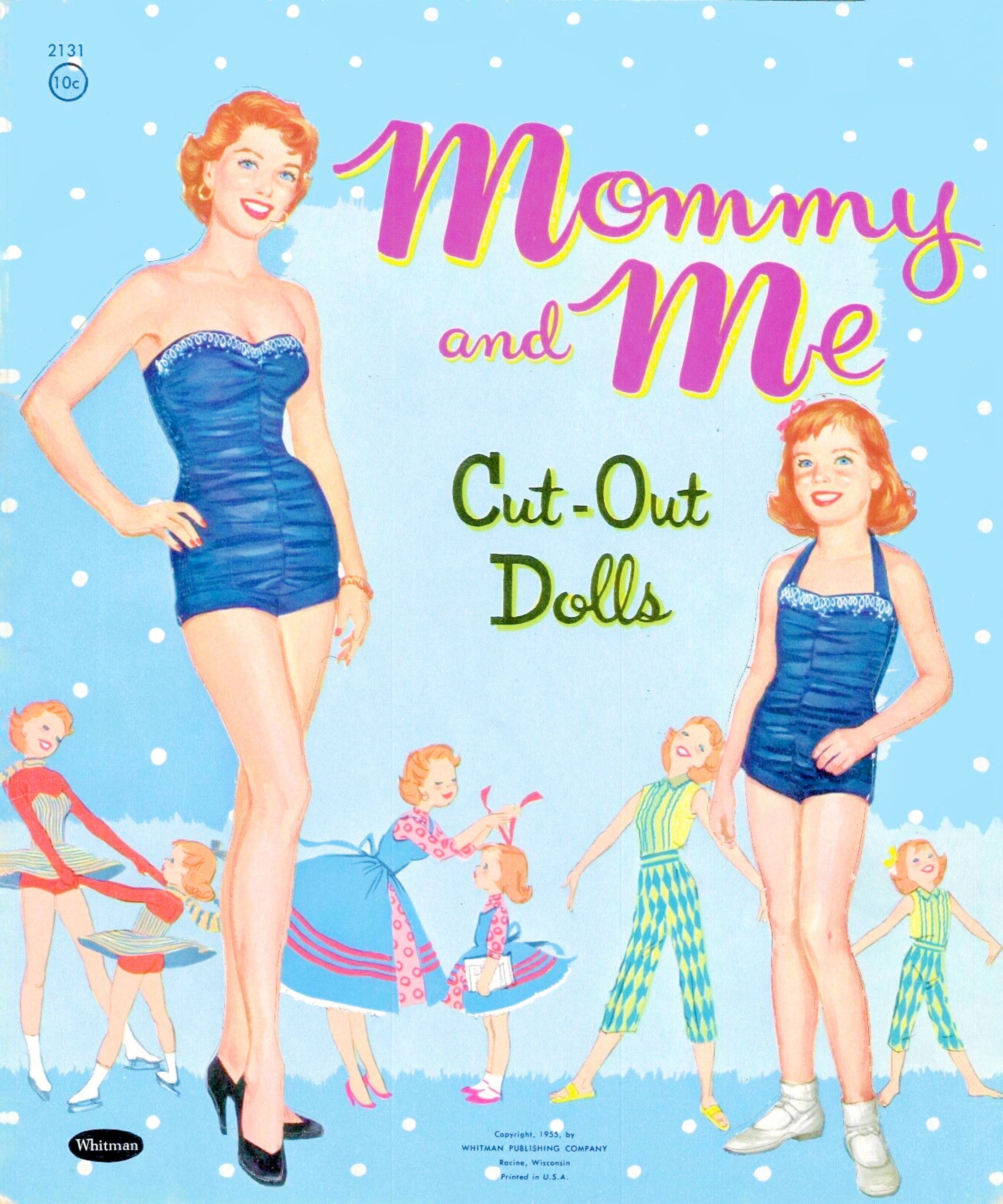 Vintage Paper Doll Printable PDF • Mother Daughter Paper Dolls • 50s ...
