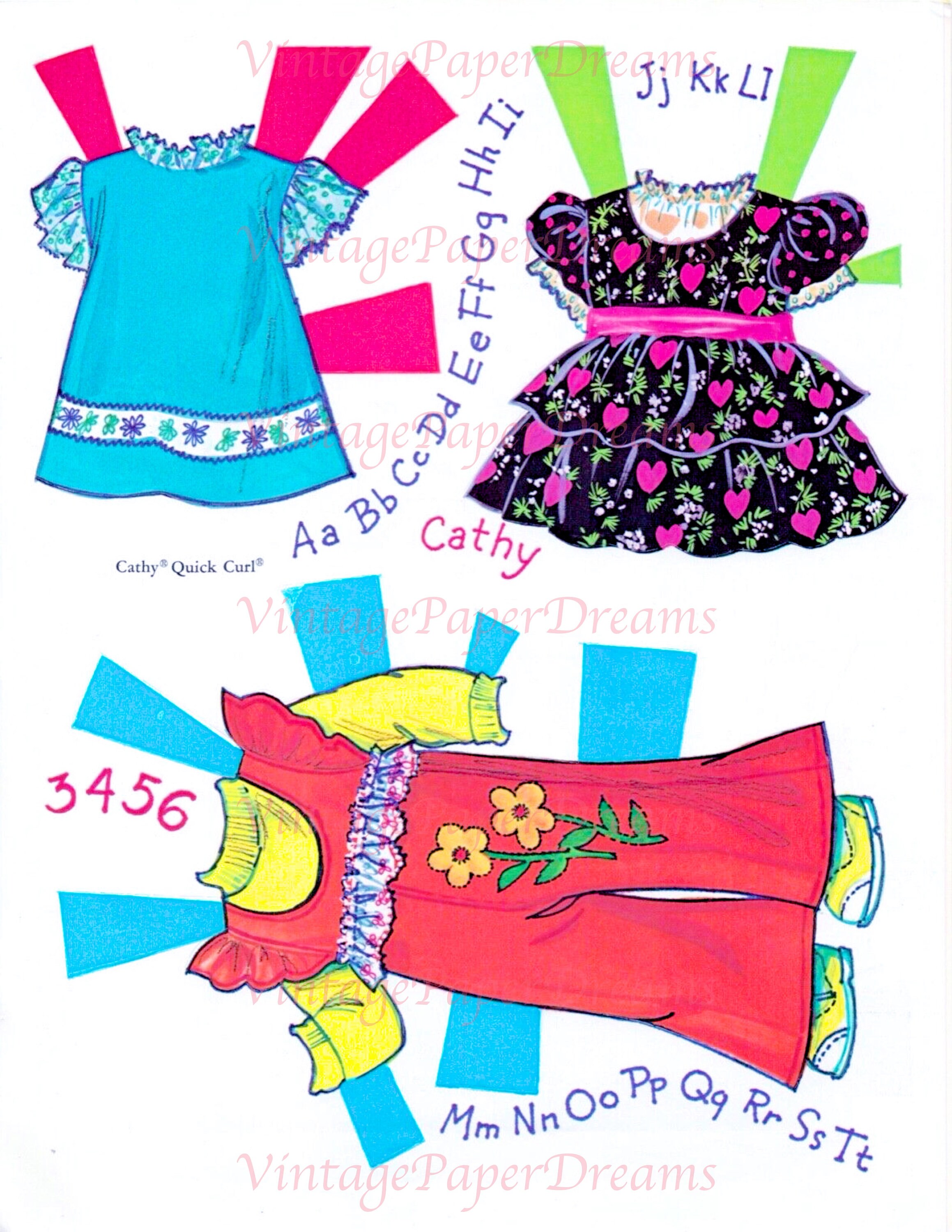 Vintage Paper Doll Printable PDF cathy Paper Doll 70s 1970s Blonde Baby ...