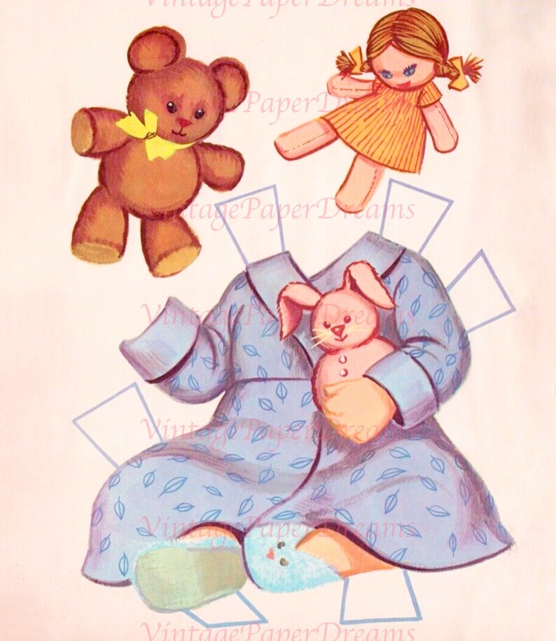 Vintage Paper Doll Printable PDF Baby Bonnie Paper Doll 60s 1960s ...