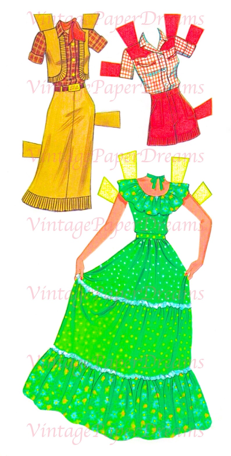 Vintage Paper Doll Printable PDF Western Baribe Fashion Doll - Etsy