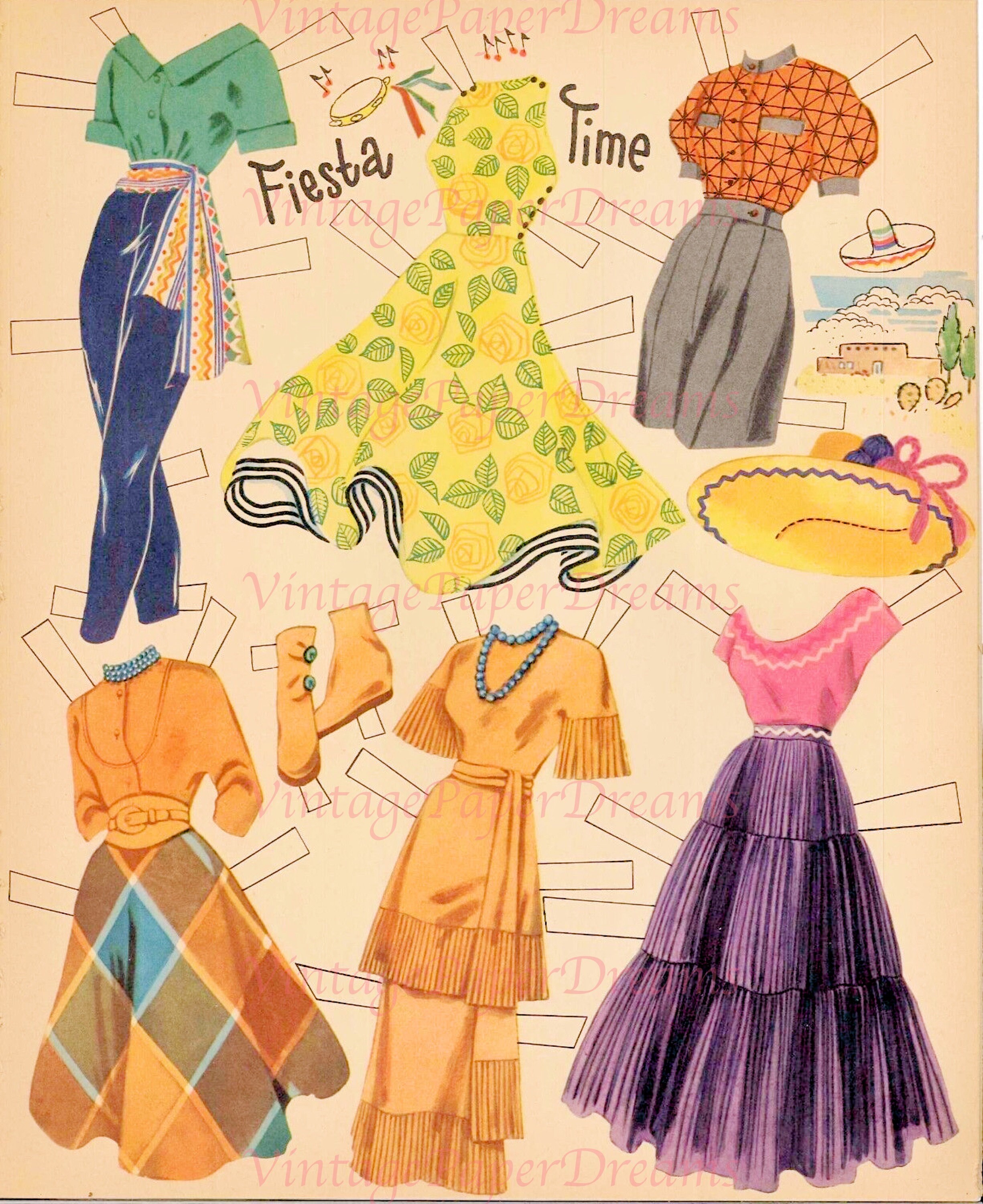 Vintage Paper Doll Printable PDF debbie Reynolds Paper Doll 50s 1950s ...