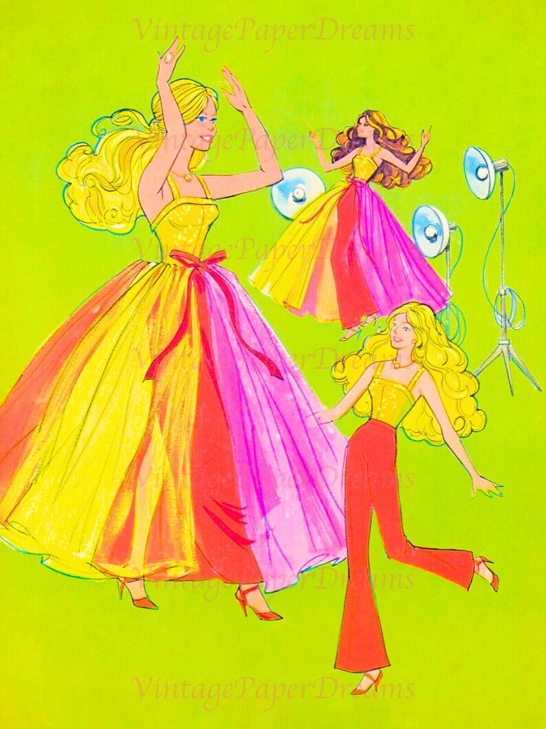 Vintage Paper Doll Printable PDF fashion Photo Barbie Paper - Etsy