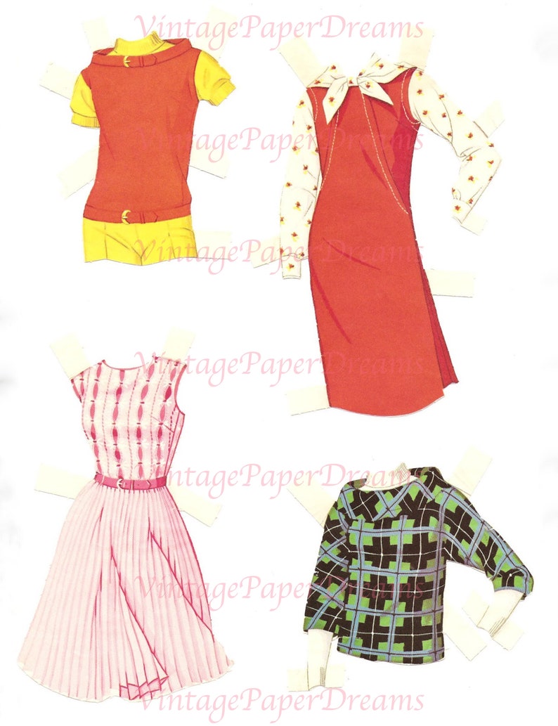 Vintage Paper Doll Printable PDF JPEG patty Duke Paper Doll 60s 1960s ...