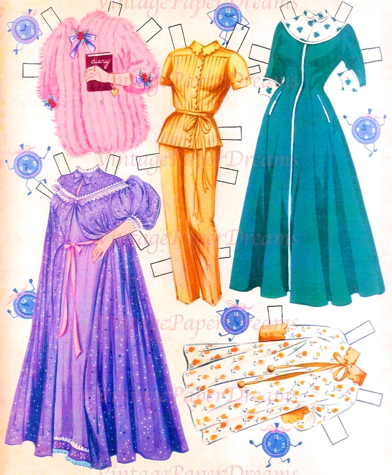 Vintage Paper Doll Printable PDF doris Day Paper Doll 1954 - Etsy