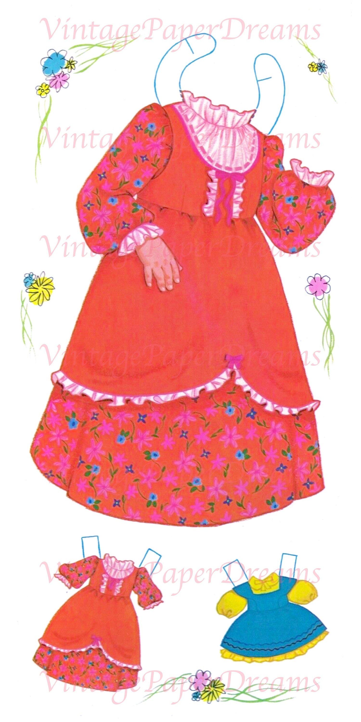 Vintage Paper Doll Printable PDF • cottagecore Amy Jo Paper Doll • 70s ...