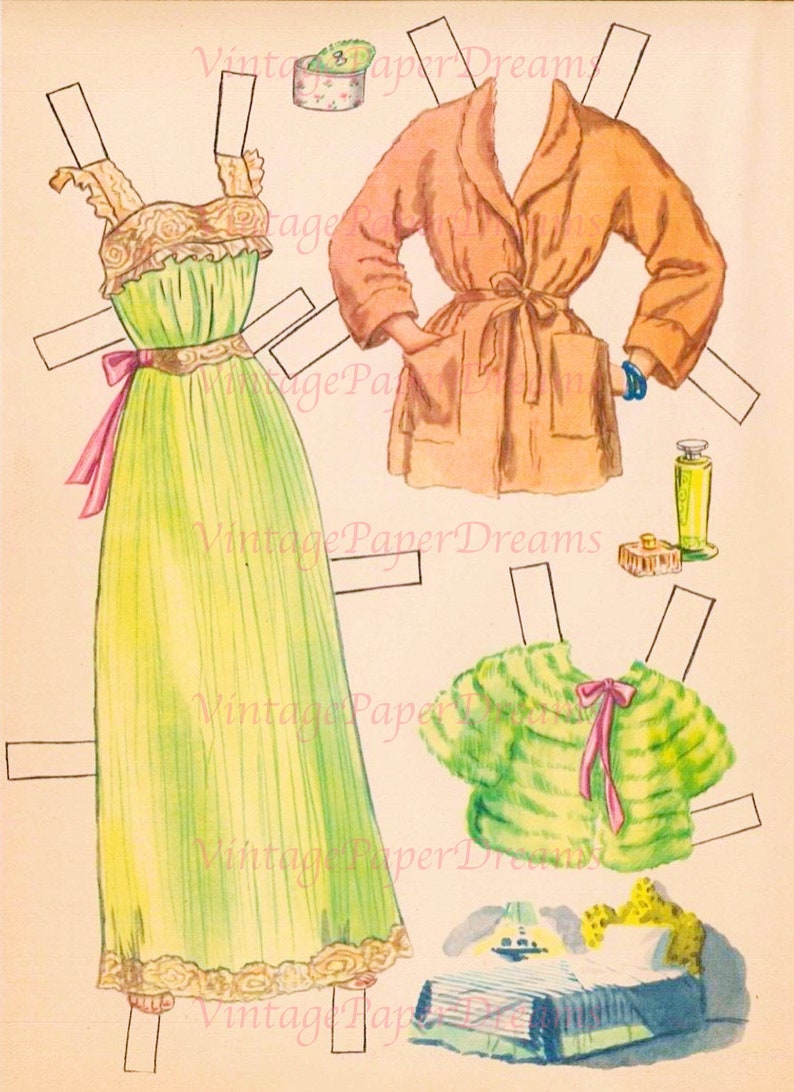 Vintage Paper Doll Printable PDF doris Day Paper Doll 1954 50s 1950s ...