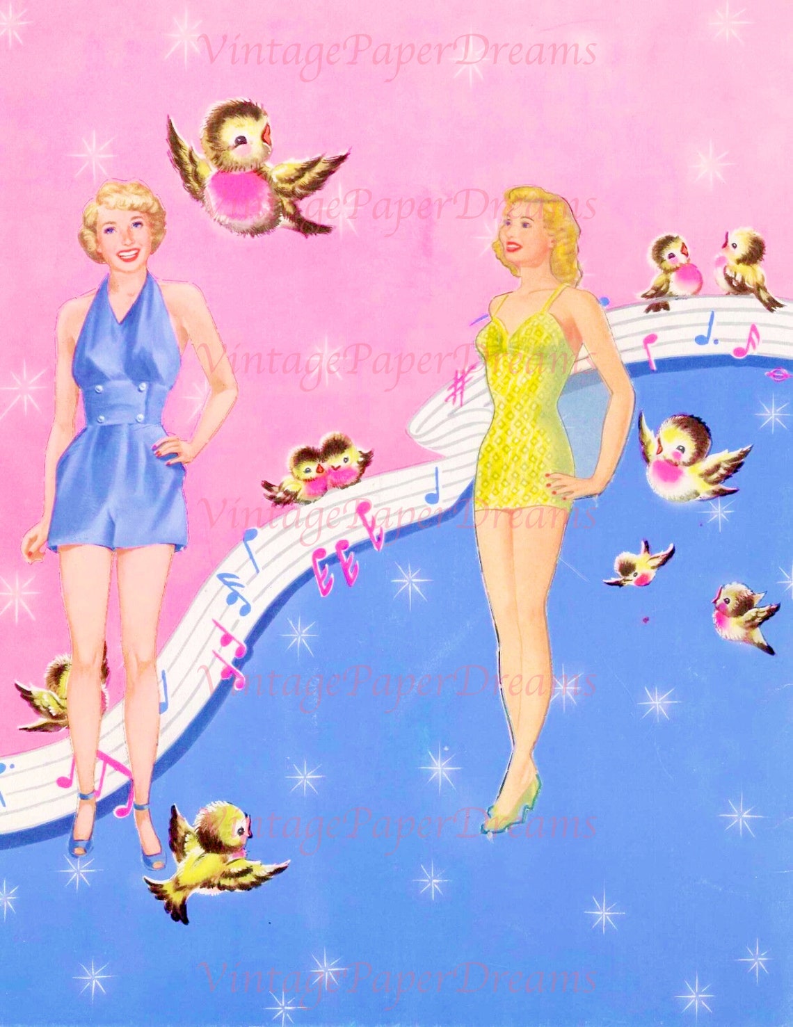 Vintage Paper Doll Printable PDF jane Powell Paper Doll JPEG 40s 1940s ...