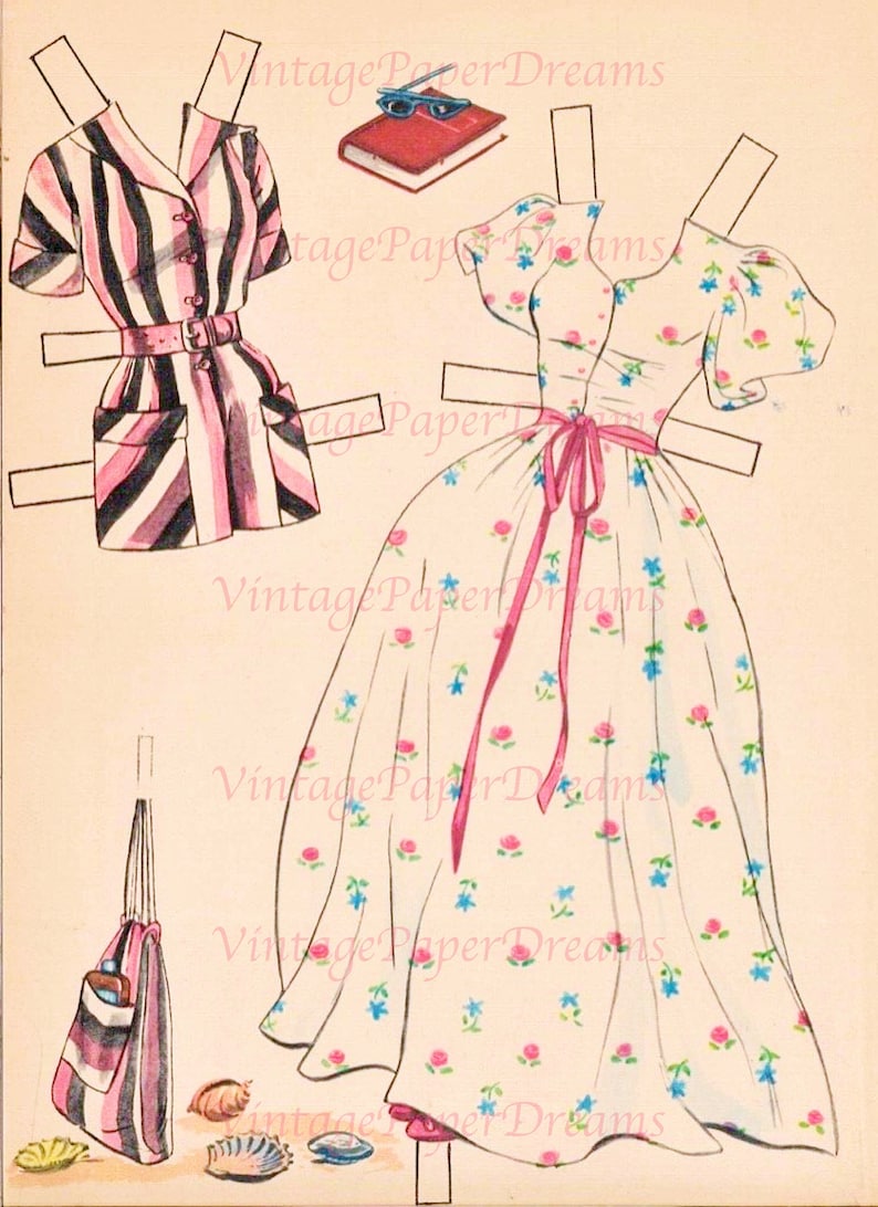 Vintage Paper Doll Printable PDF doris Day Paper Doll 1954 50s 1950s ...