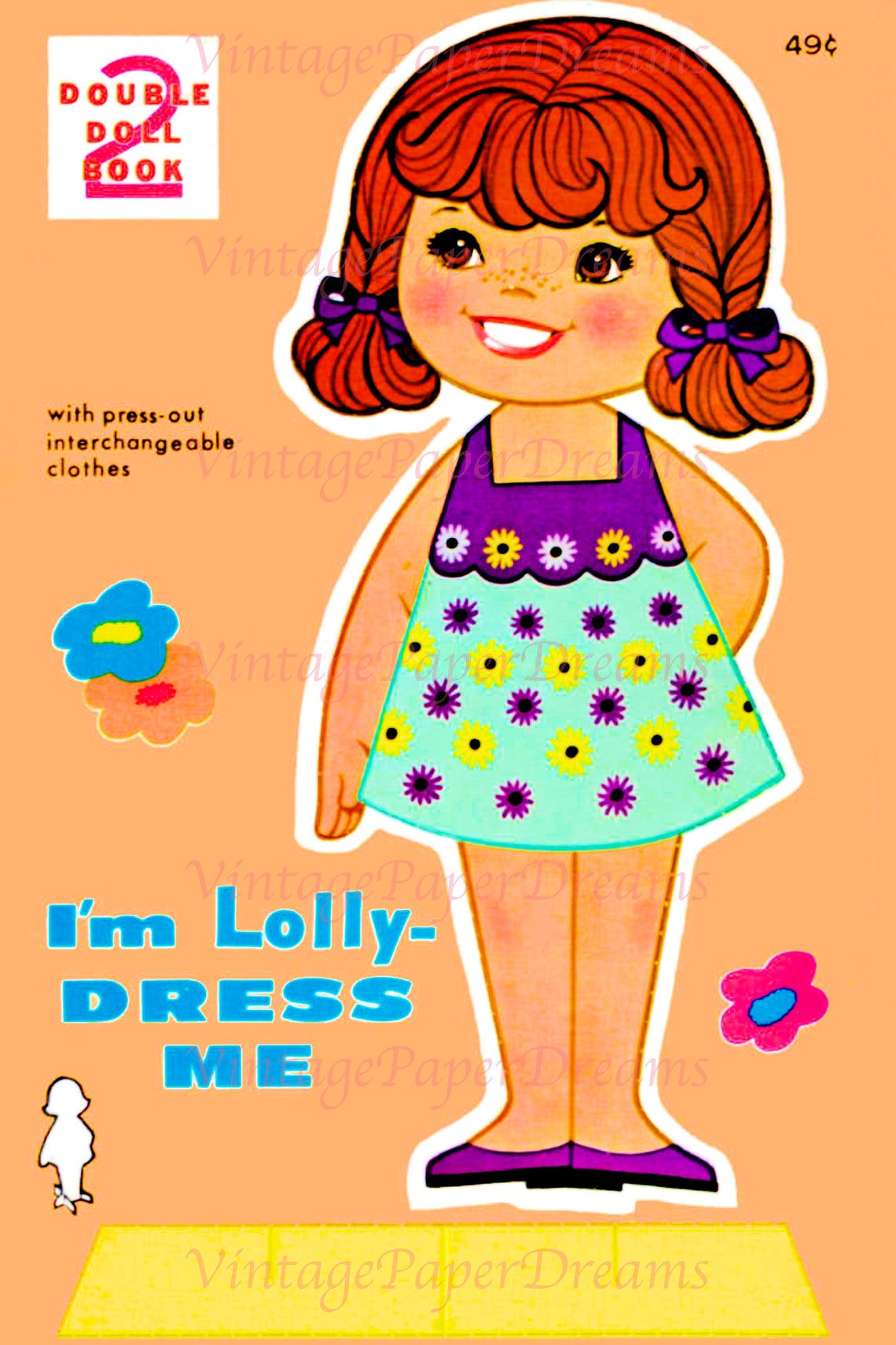 Vintage Paper Doll Printable PDF dress Me Paper Dolls 70s 1970s Girl ...