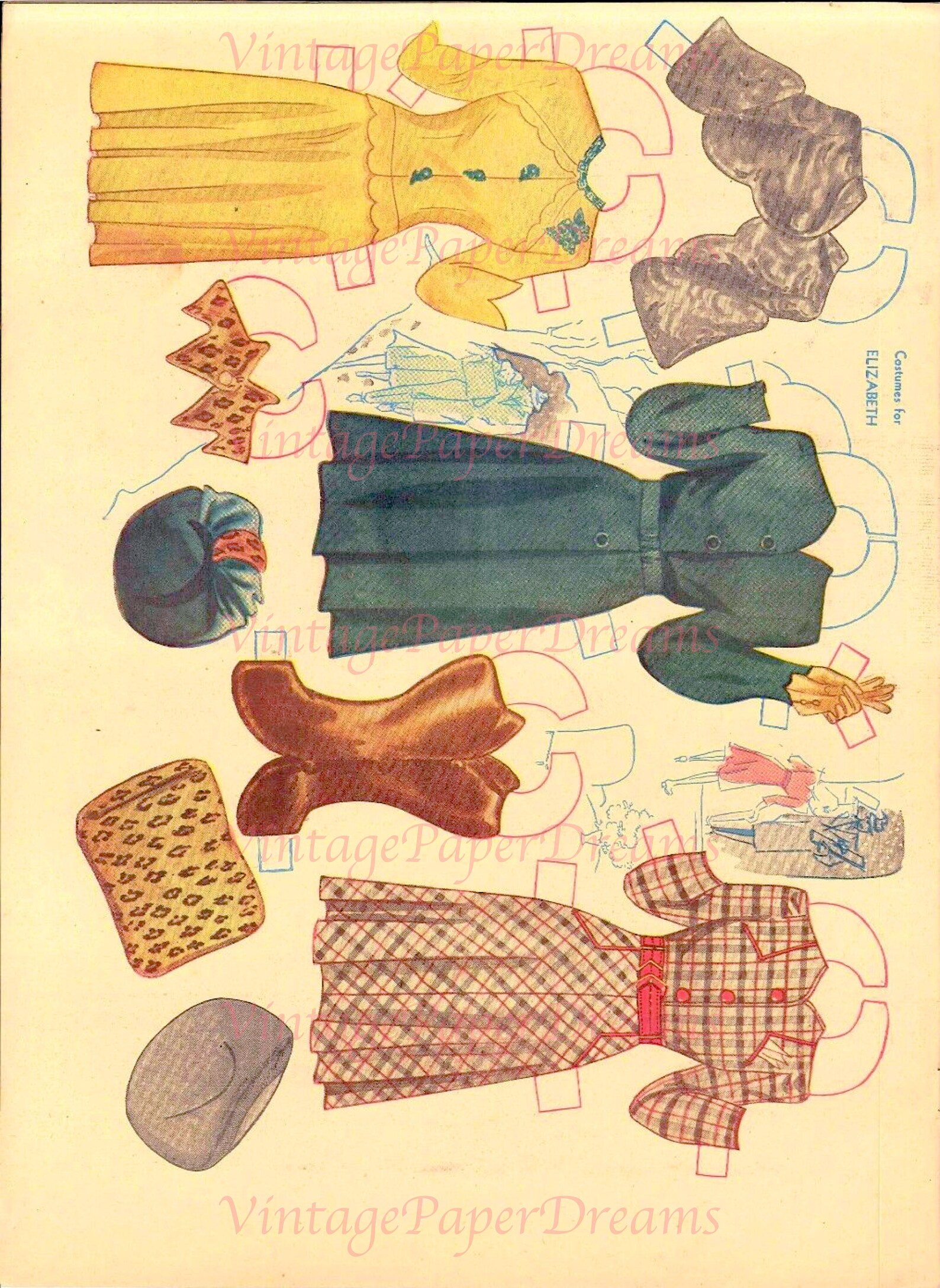 Vintage Paper Doll Printable PDF american Beauties Paper Dolls 40s ...