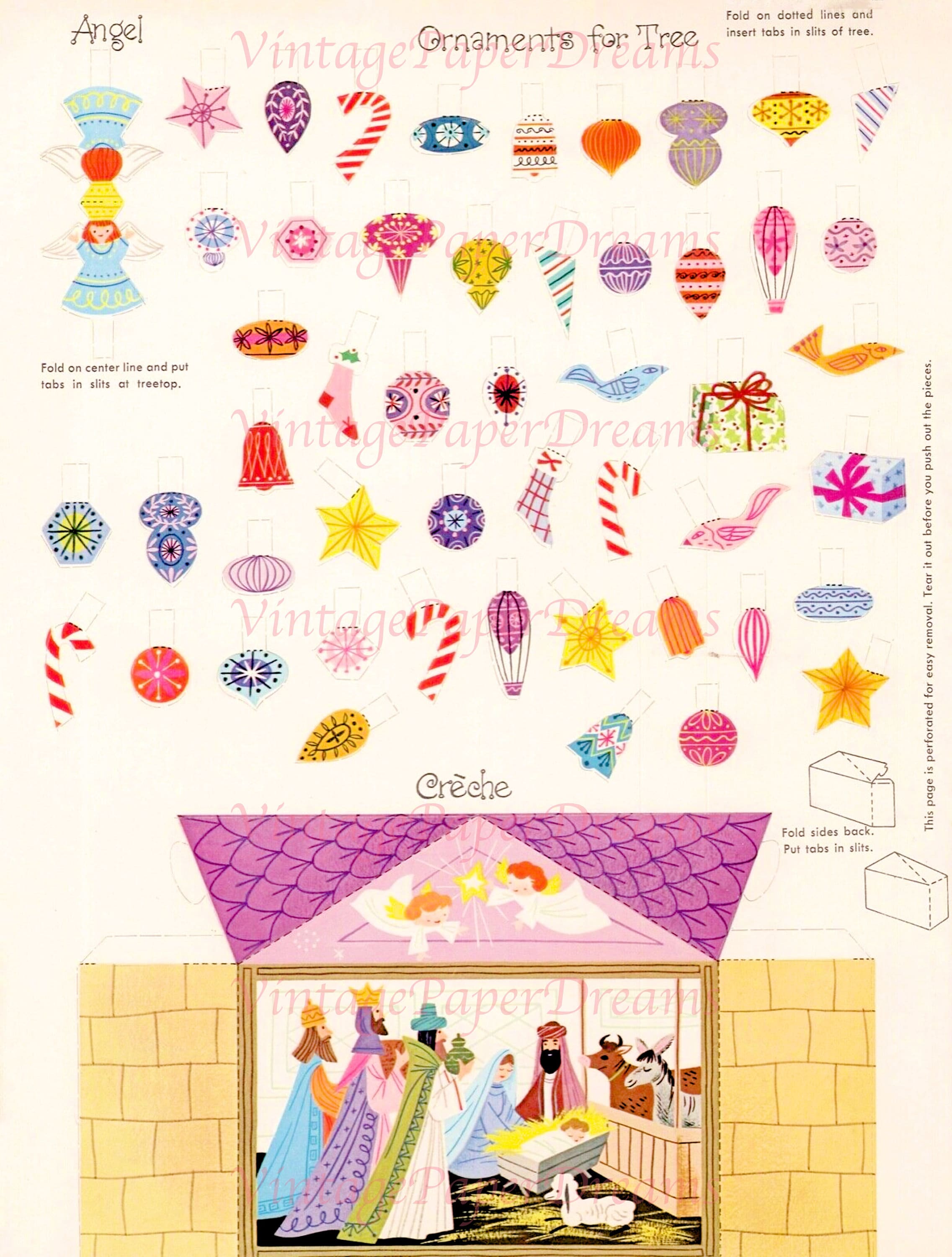 Vintage Christmas Activity Book Printable PDF Santa's Playbook Paper ...