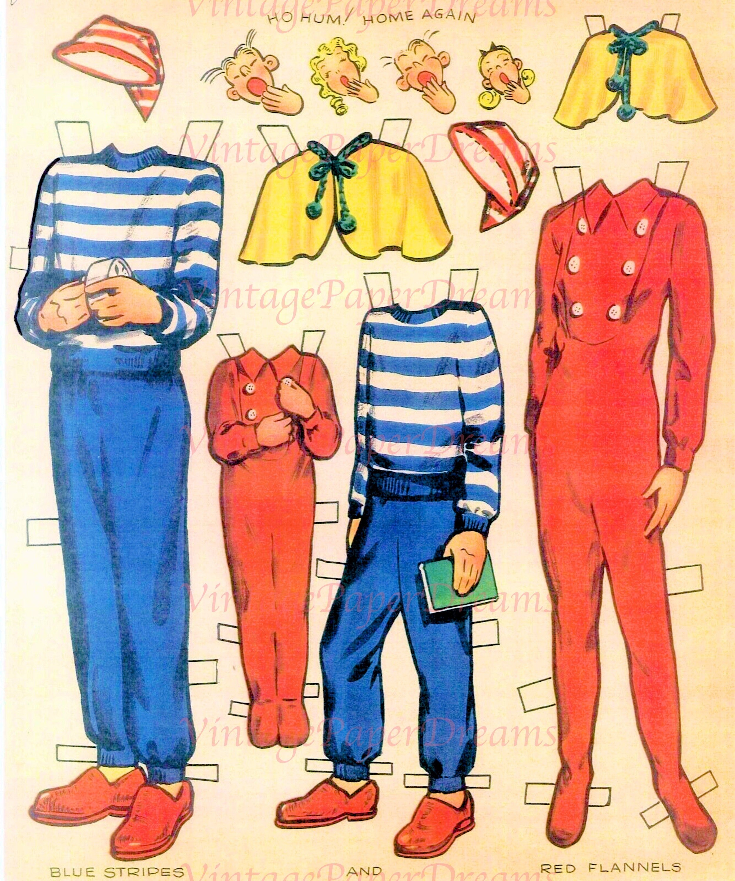 Vintage Comic Book Art Printable PDF blondie Paper Dolls - Etsy