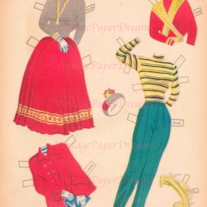 Vintage Paper Doll Printable PDF • Sister Nurse Paper Dolls • 40s 1940s ...