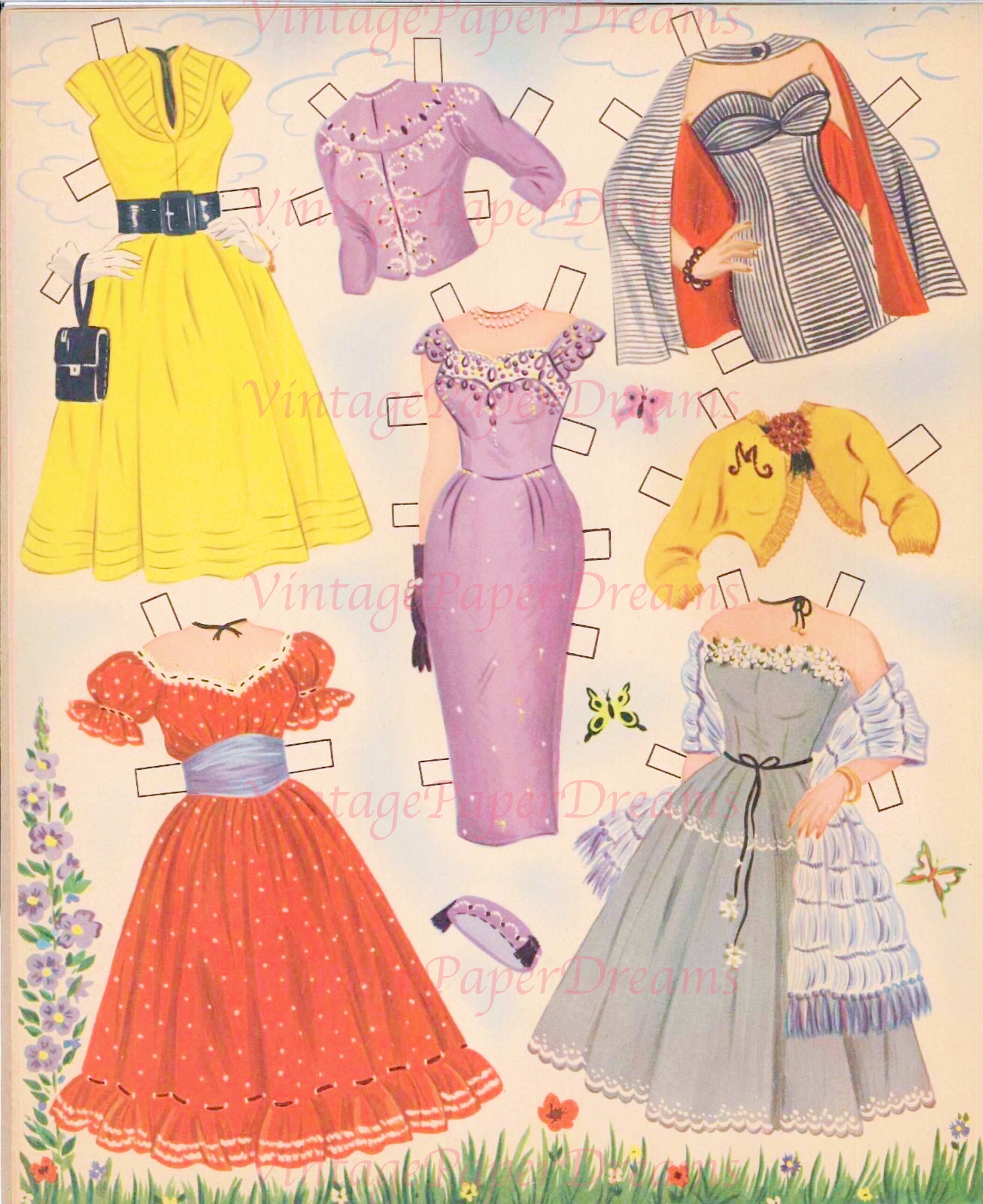 Vintage Paper Doll Printable PDF mary Hartline Paper Doll JPEG 50s ...