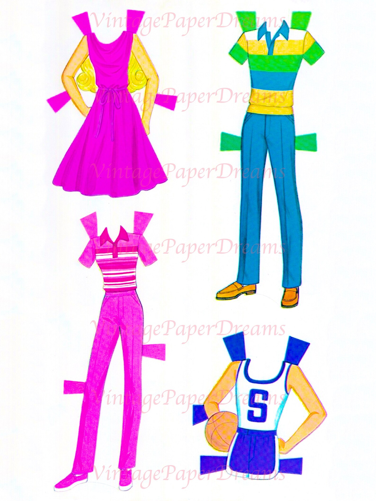 Vintage Paper Doll Printable PDF Skipper Paper Doll 80s - Etsy
