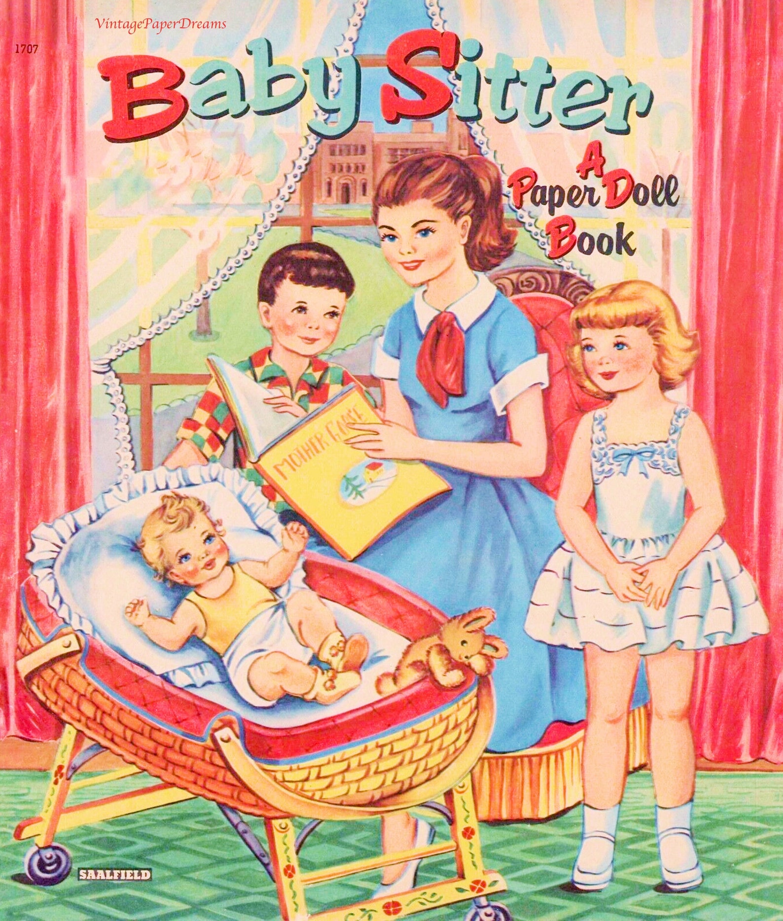 Vintage Paper Doll Printable PDF Babysitter Paper Doll Book JPEG 40s ...