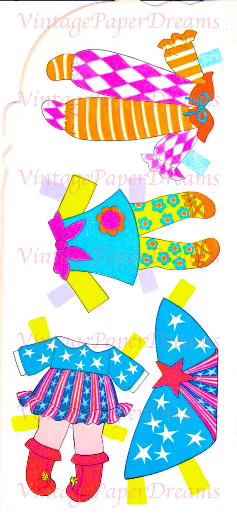 Vintage Paper Doll Printable PDF sassie Paper Doll 70s 1970s Paper Doll ...