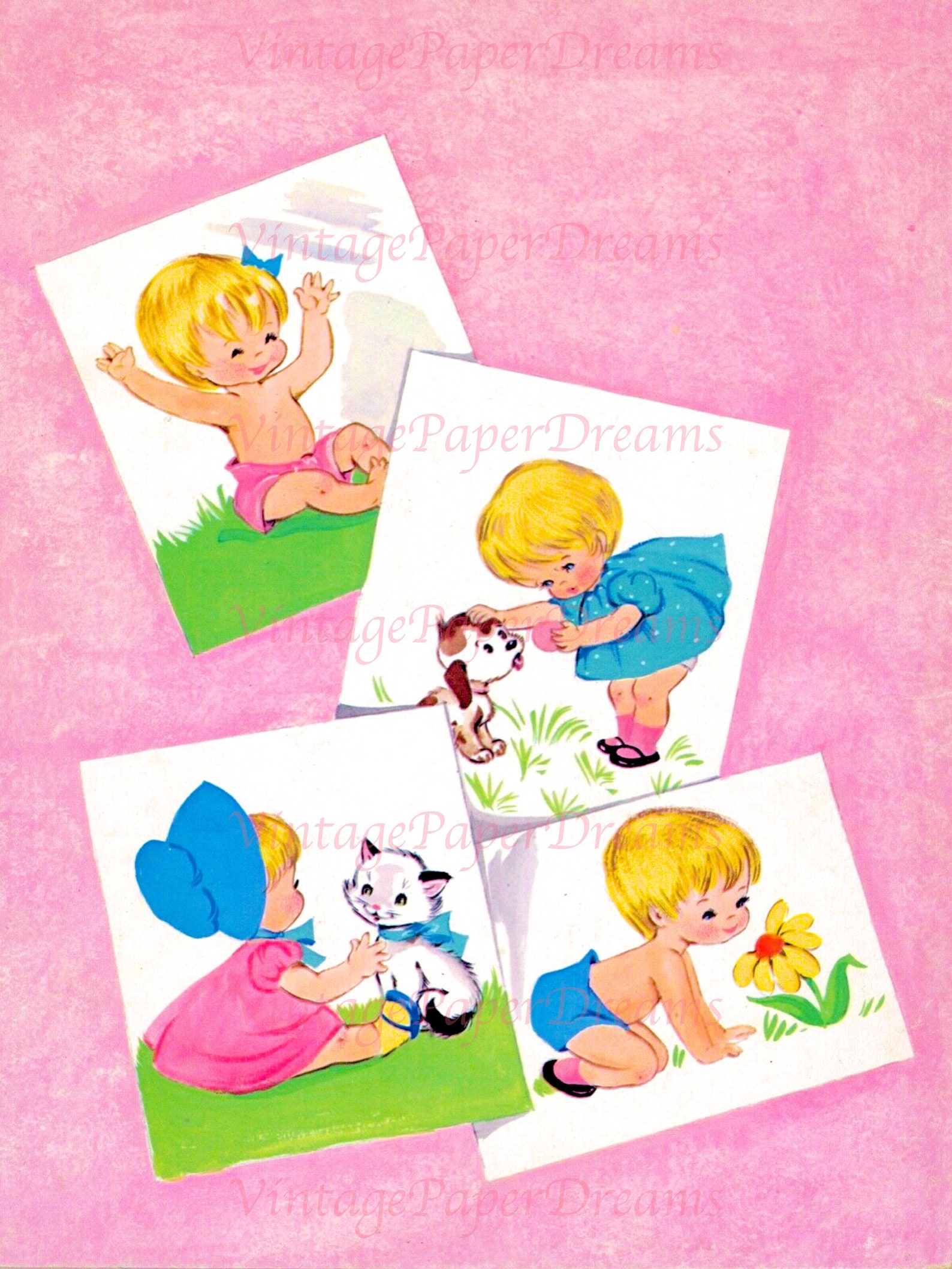 Vintage Paper Doll Printable PDF baby Paper Doll 70s 1970s Paper Doll ...