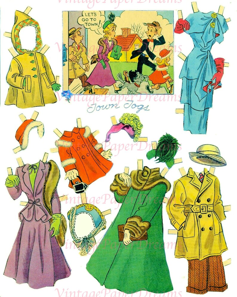 Vintage Comic Book Art Printable PDF blondie Paper Dolls - Etsy