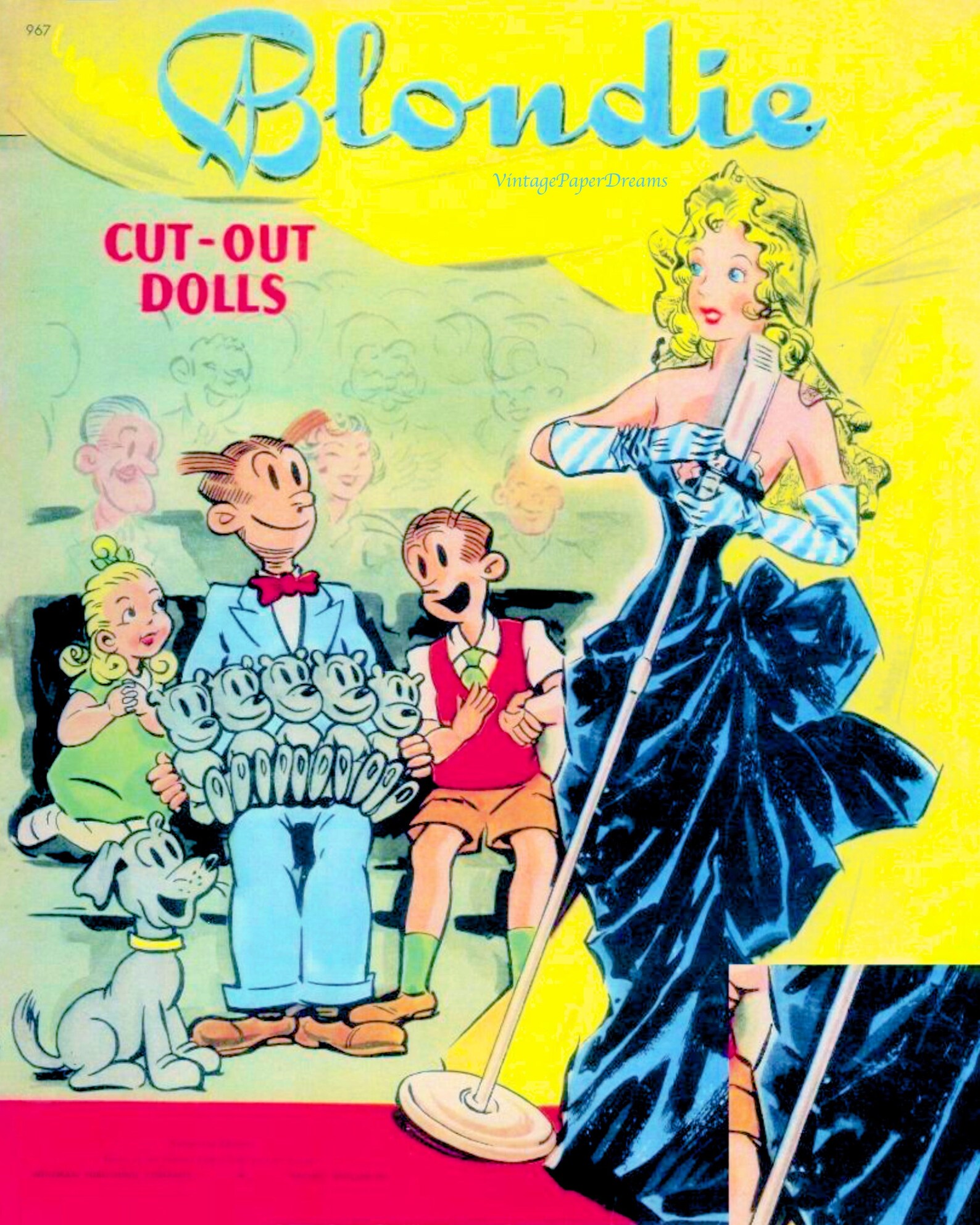 Vintage Comic Book Art Printable PDF • blondie Paper Dolls • 40s 1940s ...