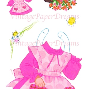 Vintage Paper Doll Printable PDF • cottagecore Amy Jo Paper Doll • 70s ...