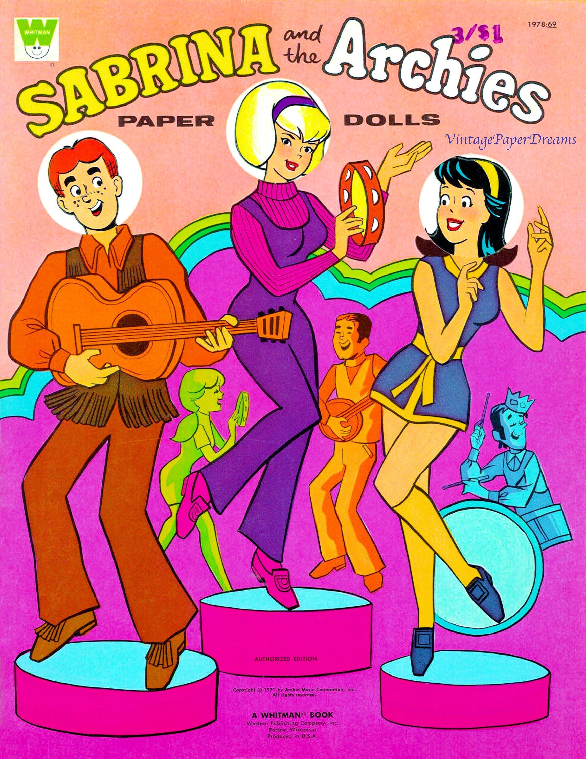 Vintage Paper Doll Printable PDF sabrina the Archies Paper Dolls 70s ...