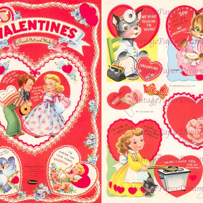 Vintage Valentine Jpeg - Etsy