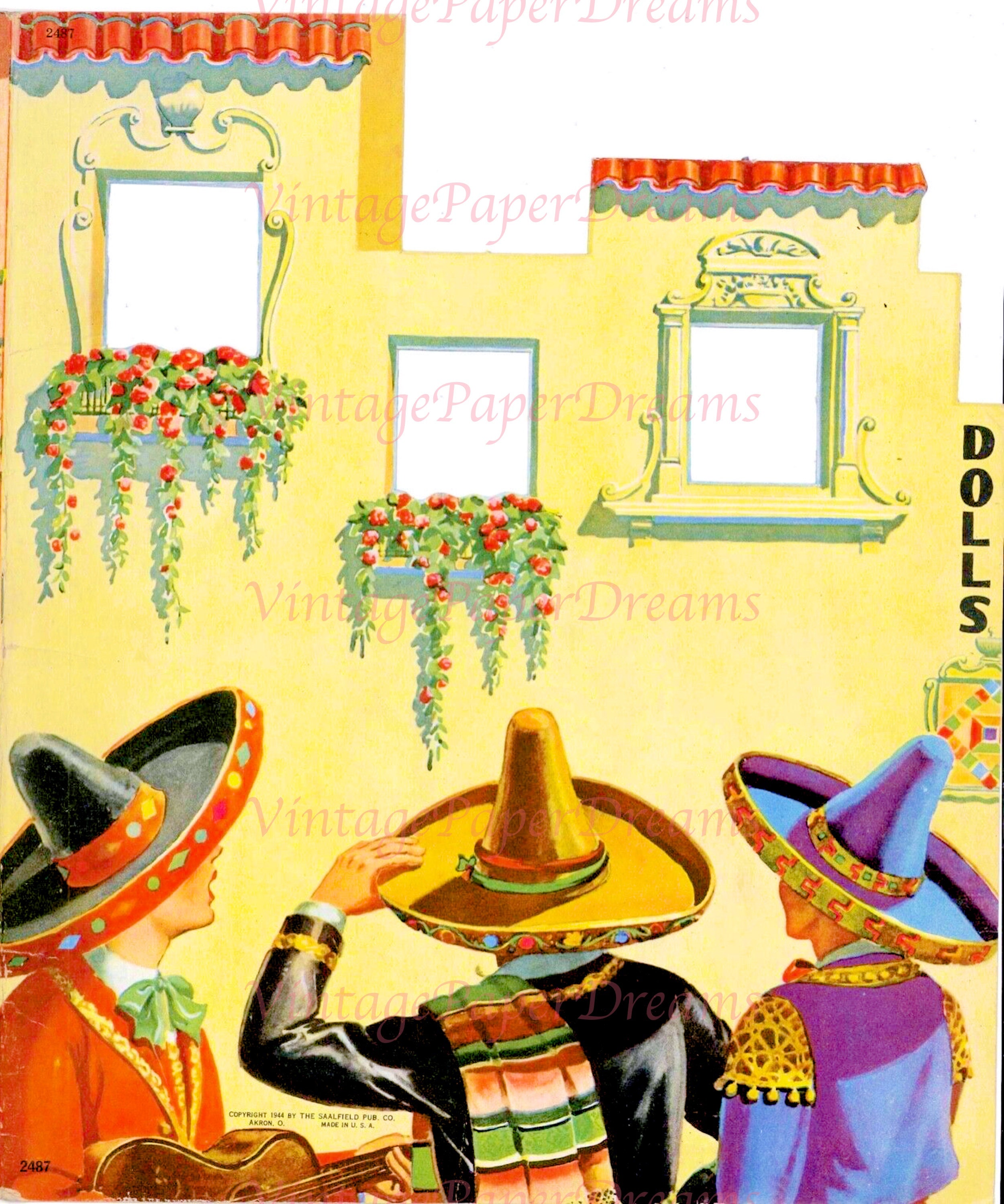 Vintage Paper Doll Printable PDF • latina Paper Dolls • 40s 1940s Paper ...