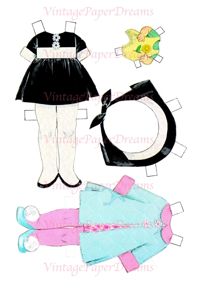 Vintage Paper Doll Printable PDF dolly and Me Paper Doll 50s 1950s ...