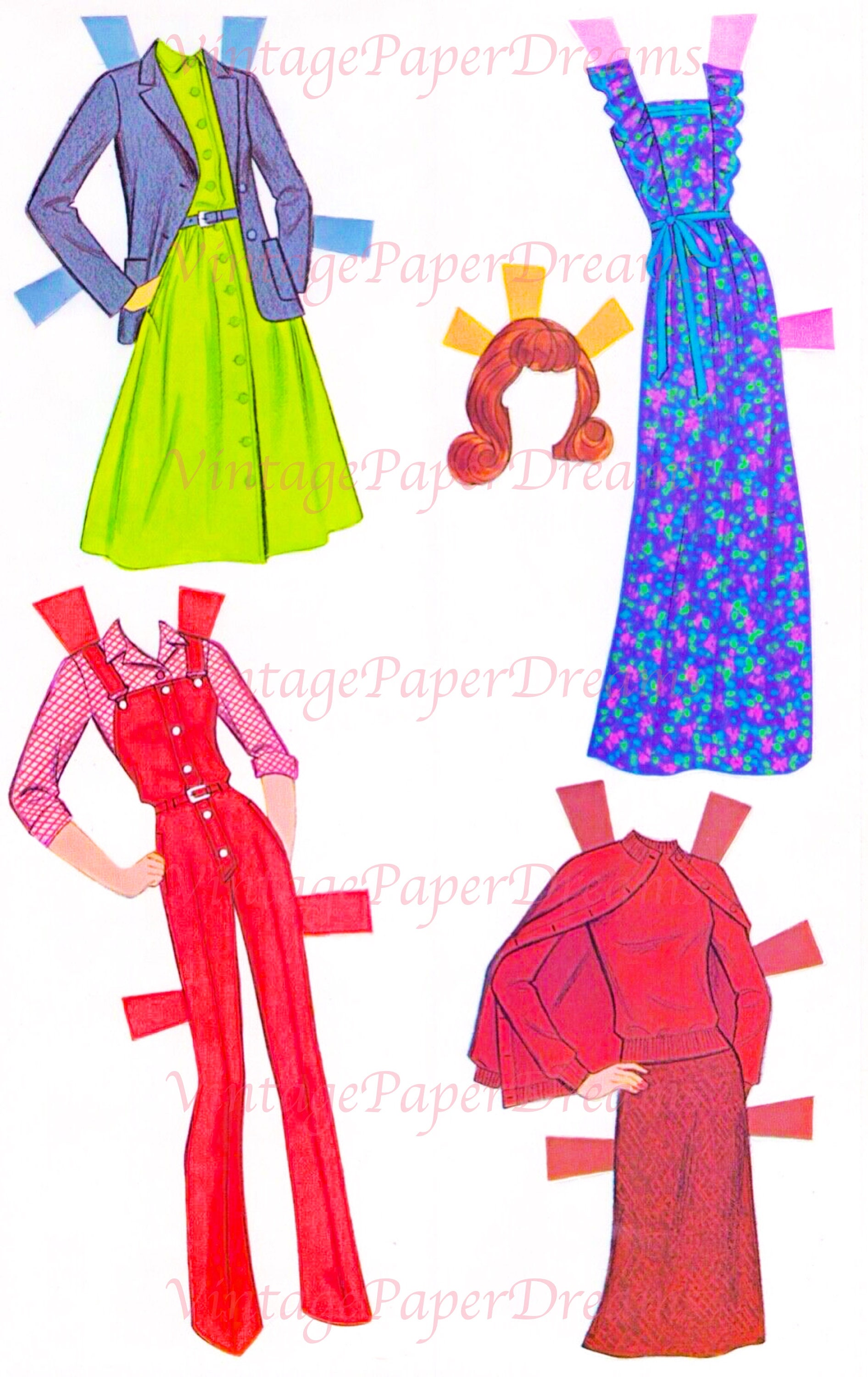 Vintage Paper Doll Printable PDF Barbie Paper Doll 1980 Etsy vintage-paper-doll-printable-pdf-barbie-paper-doll-1980-etsy