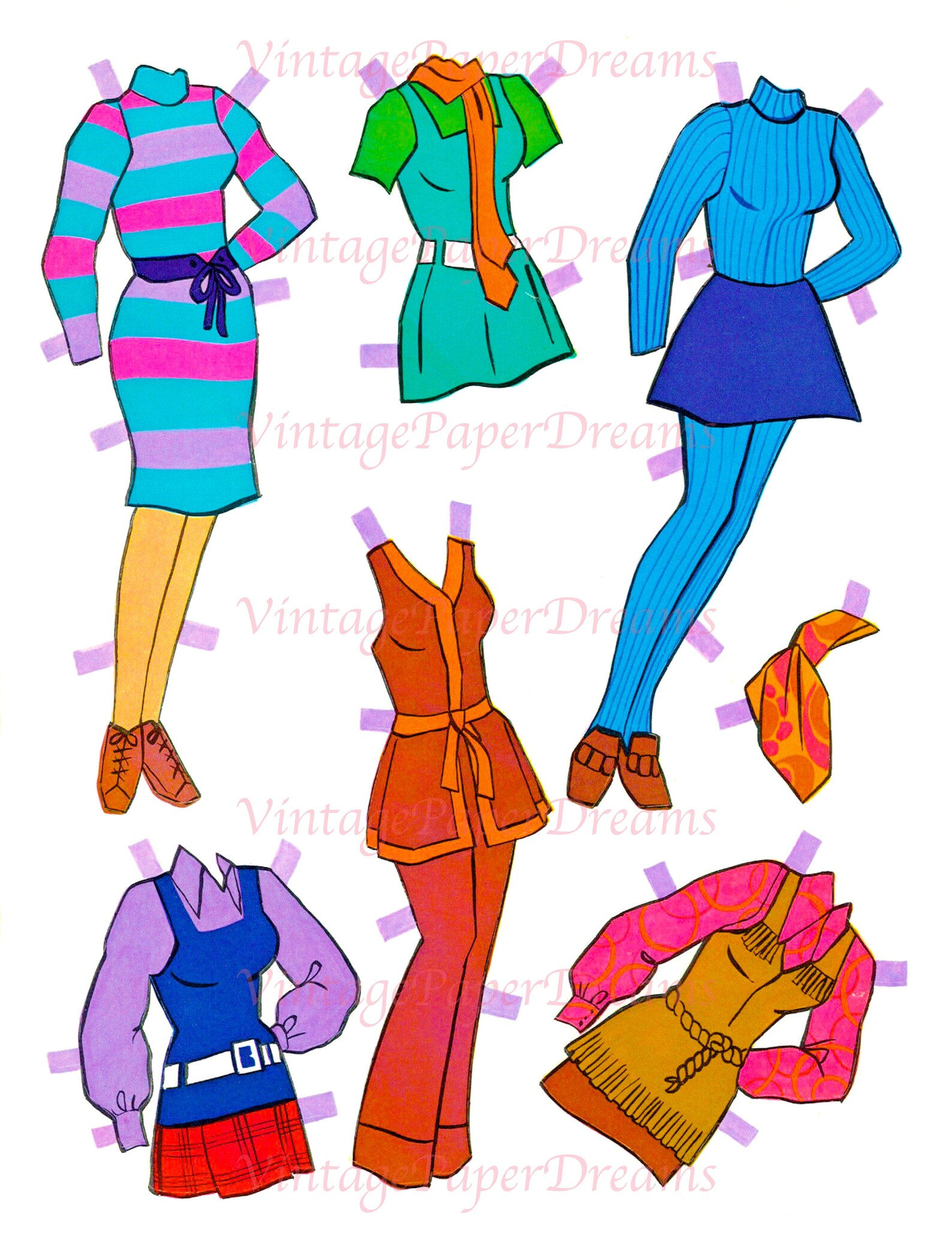 Vintage Paper Doll Printable PDF sabrina the Archies Paper Dolls 70s ...