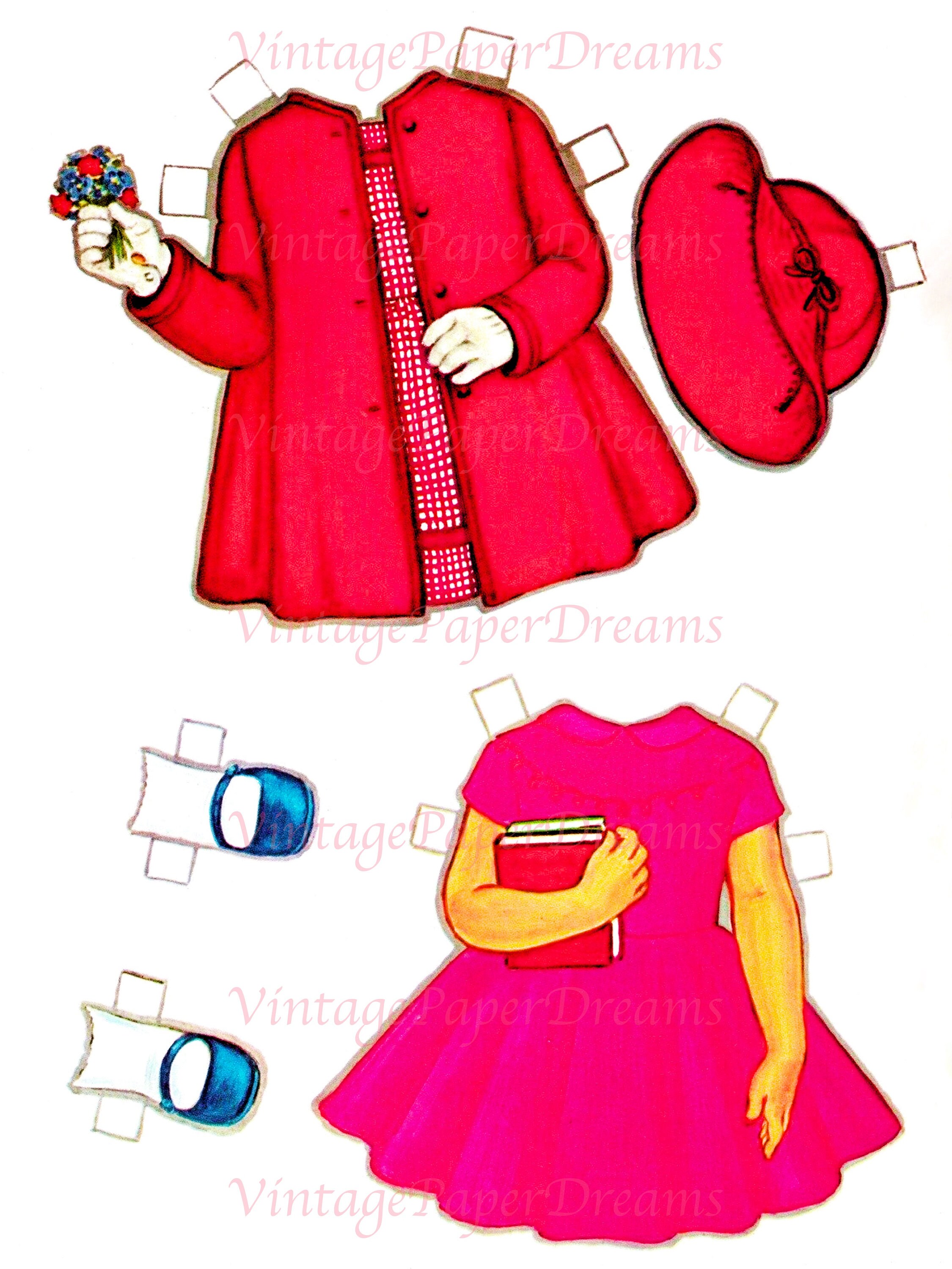 Vintage Paper Doll Printable PDF • mimi Paper Doll • 60s 1960s Paper ...