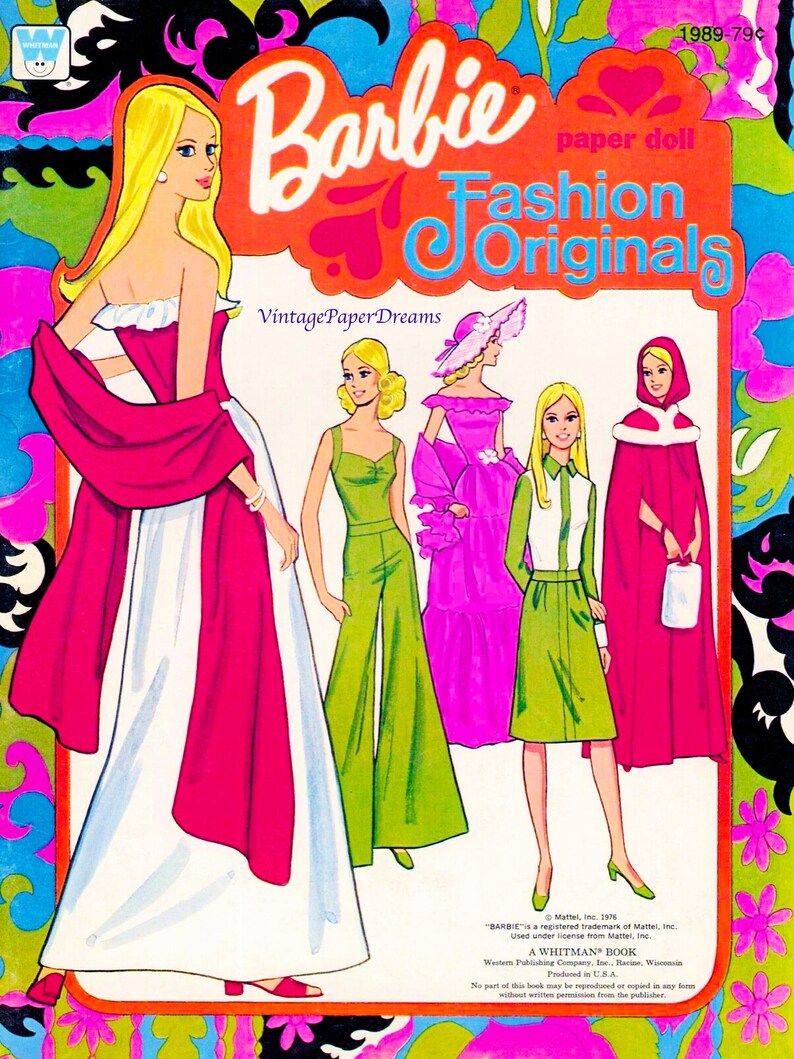 Barbie Paper Doll Printable PDF fashion Barbie Paper Doll - Etsy