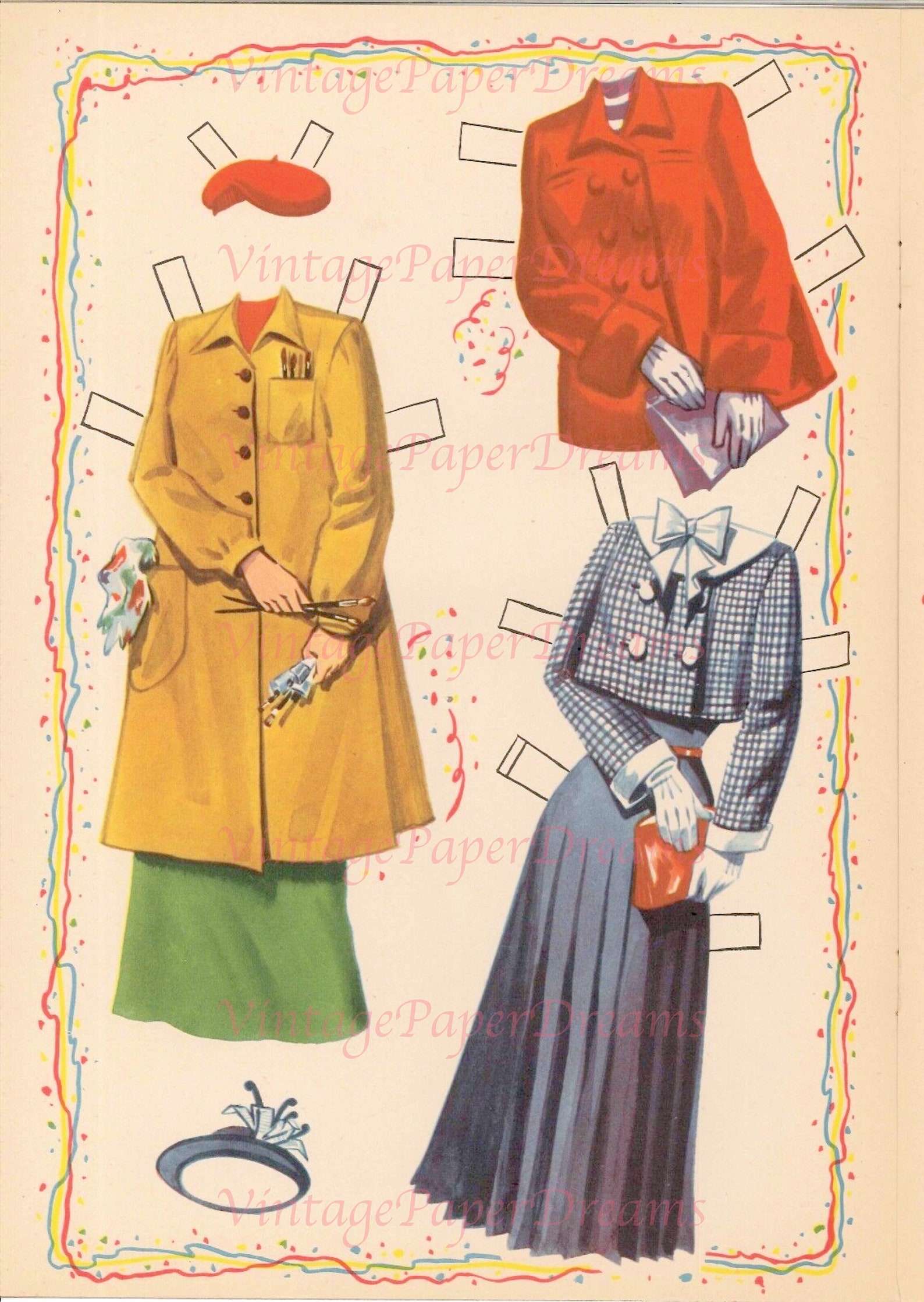 Vintage Paper Doll Printable PDF nora Drake Paper Doll 50s 1950s Lady ...