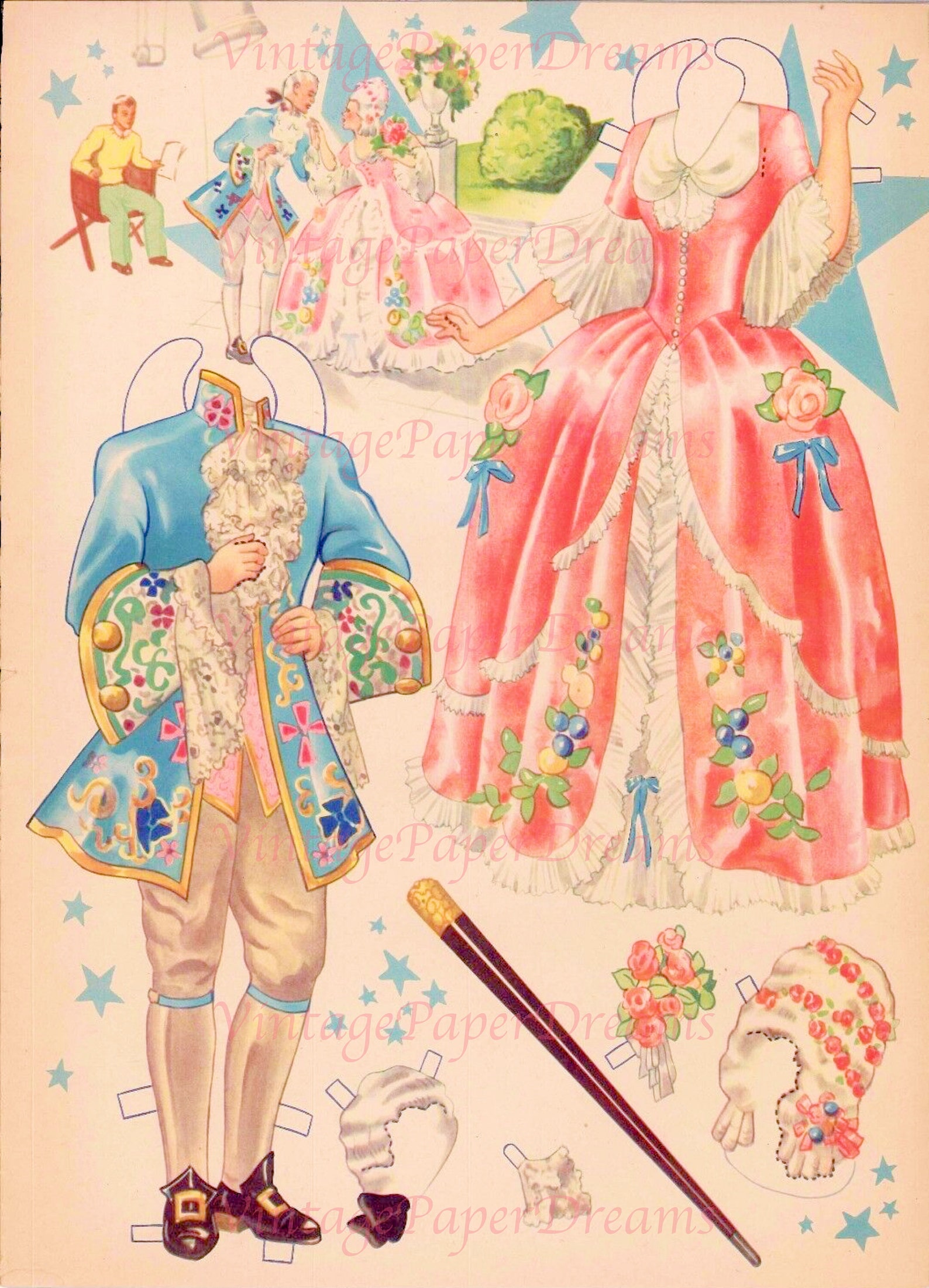 Vintage Paper Doll Printable PDF miss Hollywood Paper Doll 40s 1940s ...