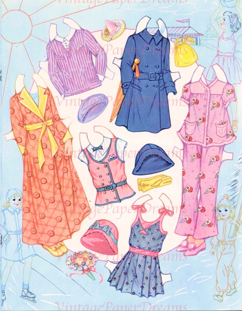 Vintage Paper Doll Printable PDF ten of Us Baby Boys Girls - Etsy