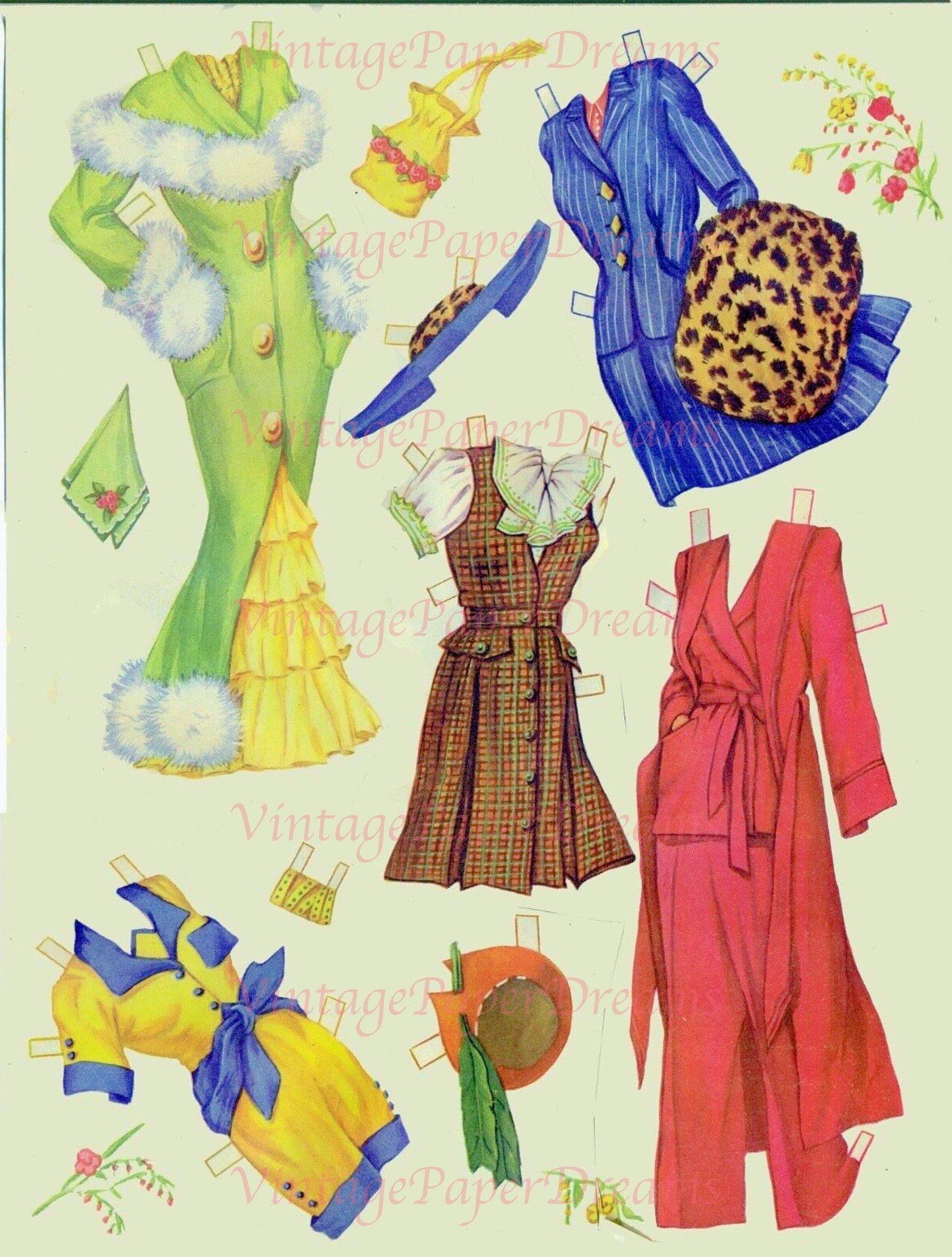 Vintage Paper Doll Printable PDF artist Models Paper Doll 40s 1940s ...