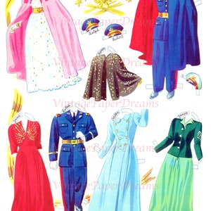Vintage Paper Doll Printable PDF Army Nurse Doctor Paper - Etsy
